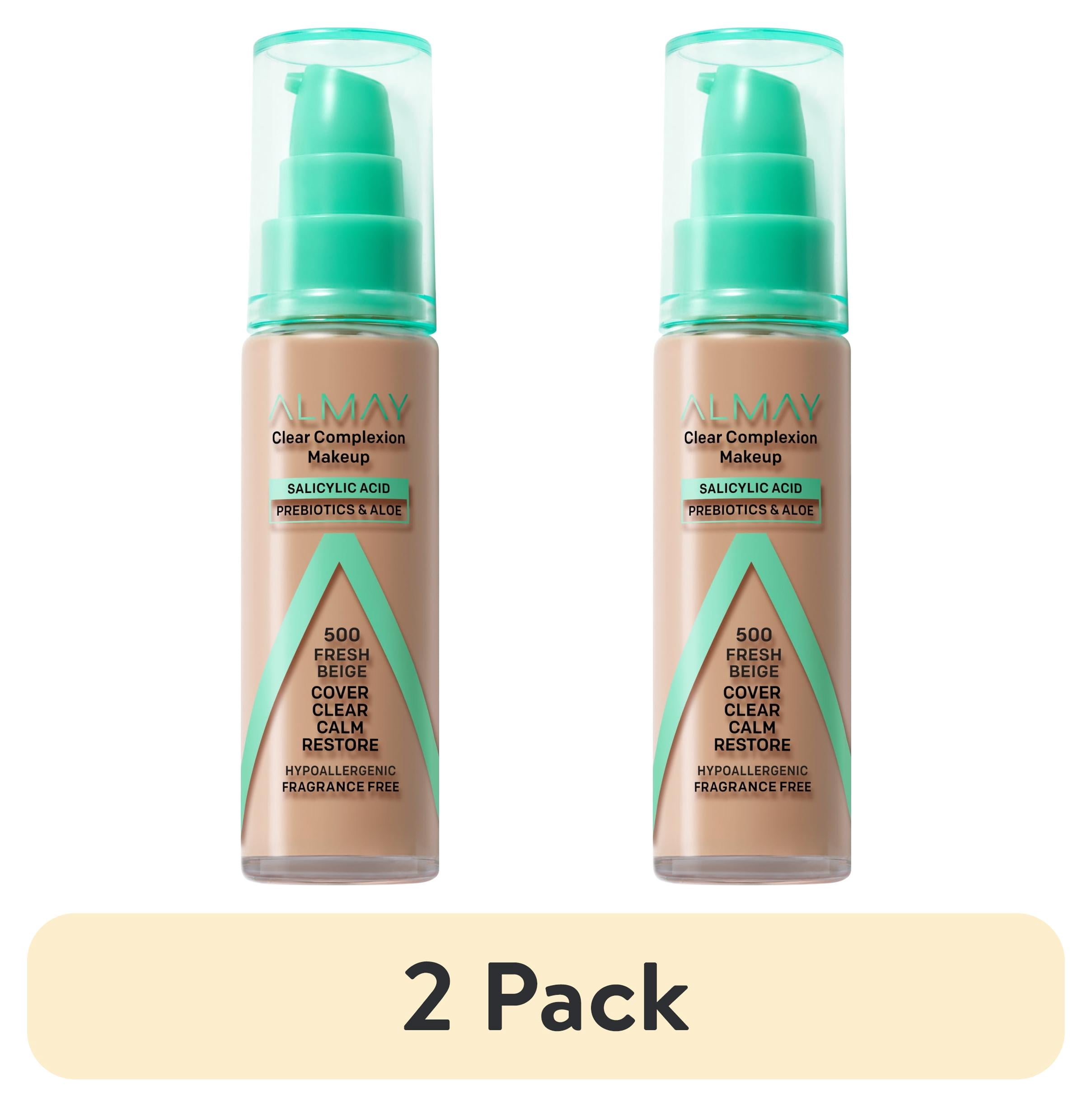 (2 pack) Almay Clear Complexion Foundation Makeup, Hypoallergenic, 500 ...