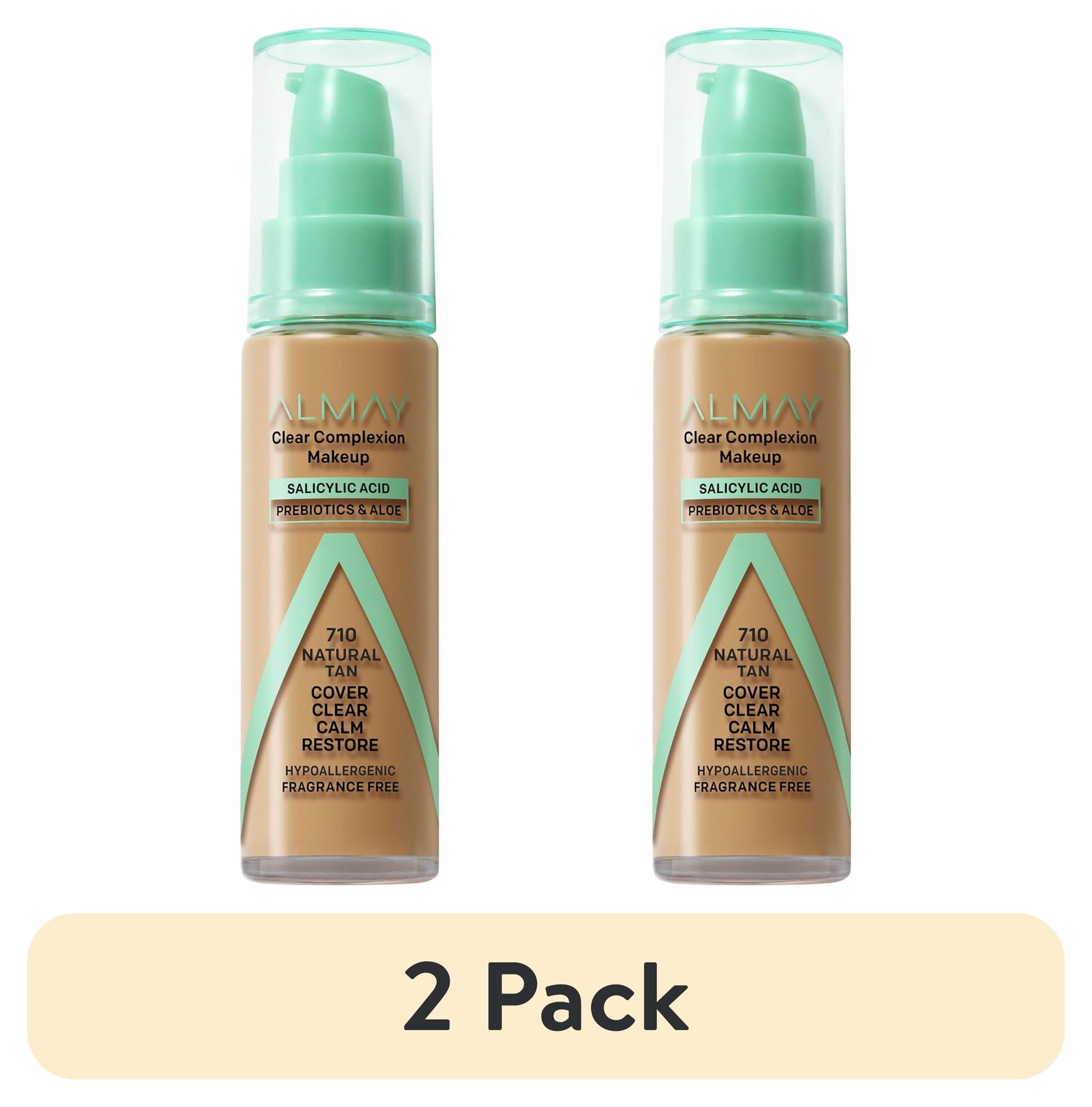 (2 pack) Almay Clear Complexion Foundation Makeup, Hypoallergenic, 710 ...