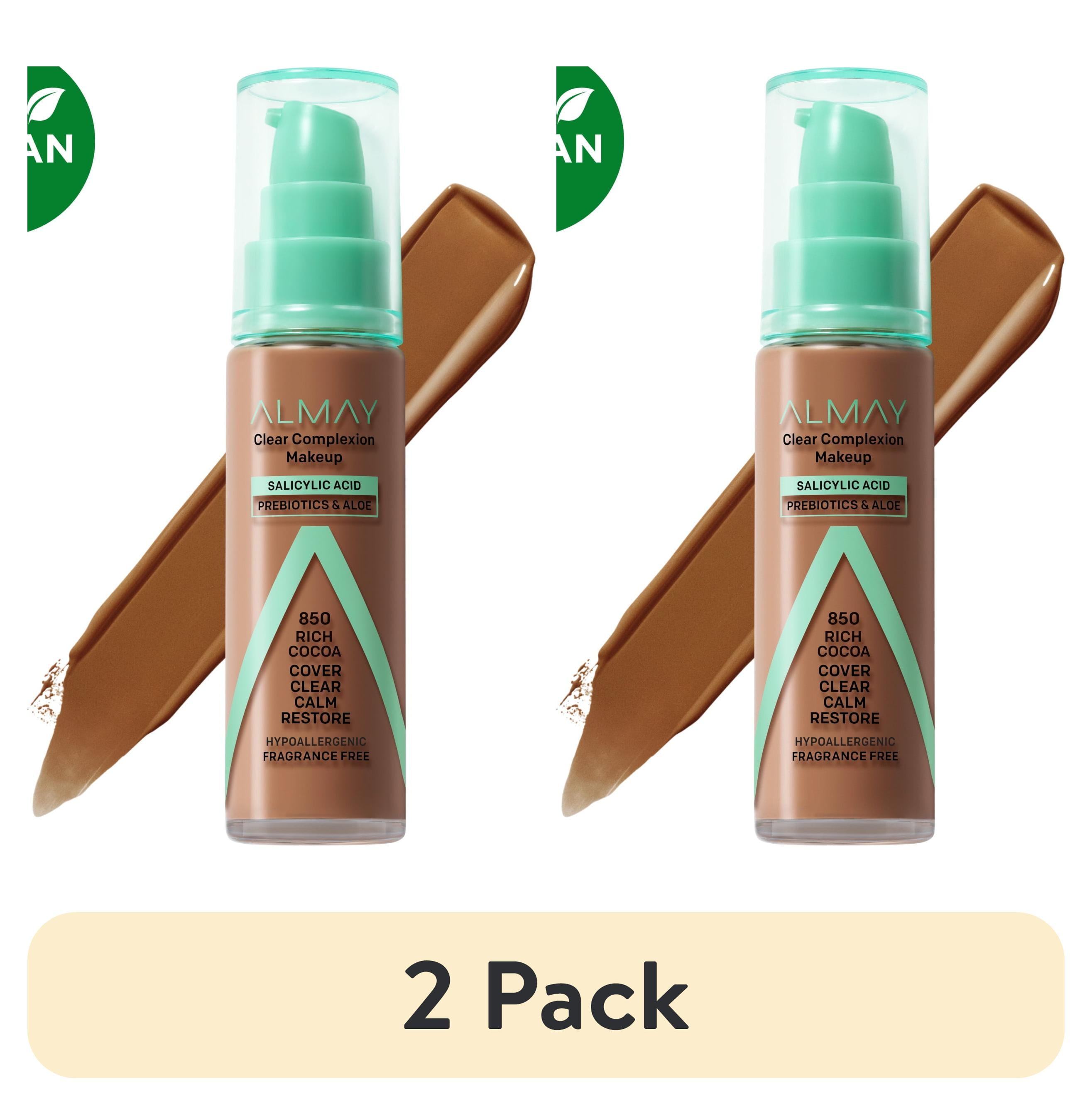 (2 pack) Almay Clear Complexion Foundation Makeup, Hypoallergenic, 850 ...