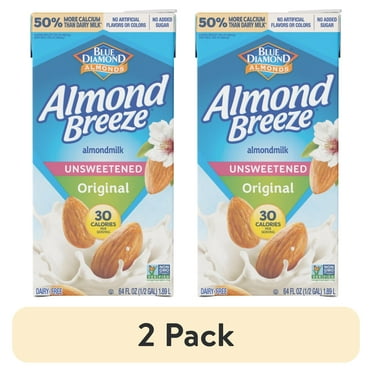 Almond Breeze Unsweetened Original Almond Milk, 64 oz, High Calcium - Walmart.com