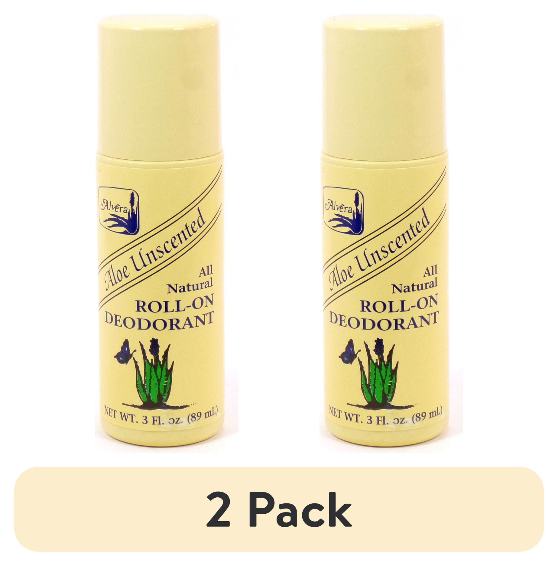 (2 pack) Aloe Based Roll-On Deoderant (Unscented) by Alvera - 3 Ounces ...