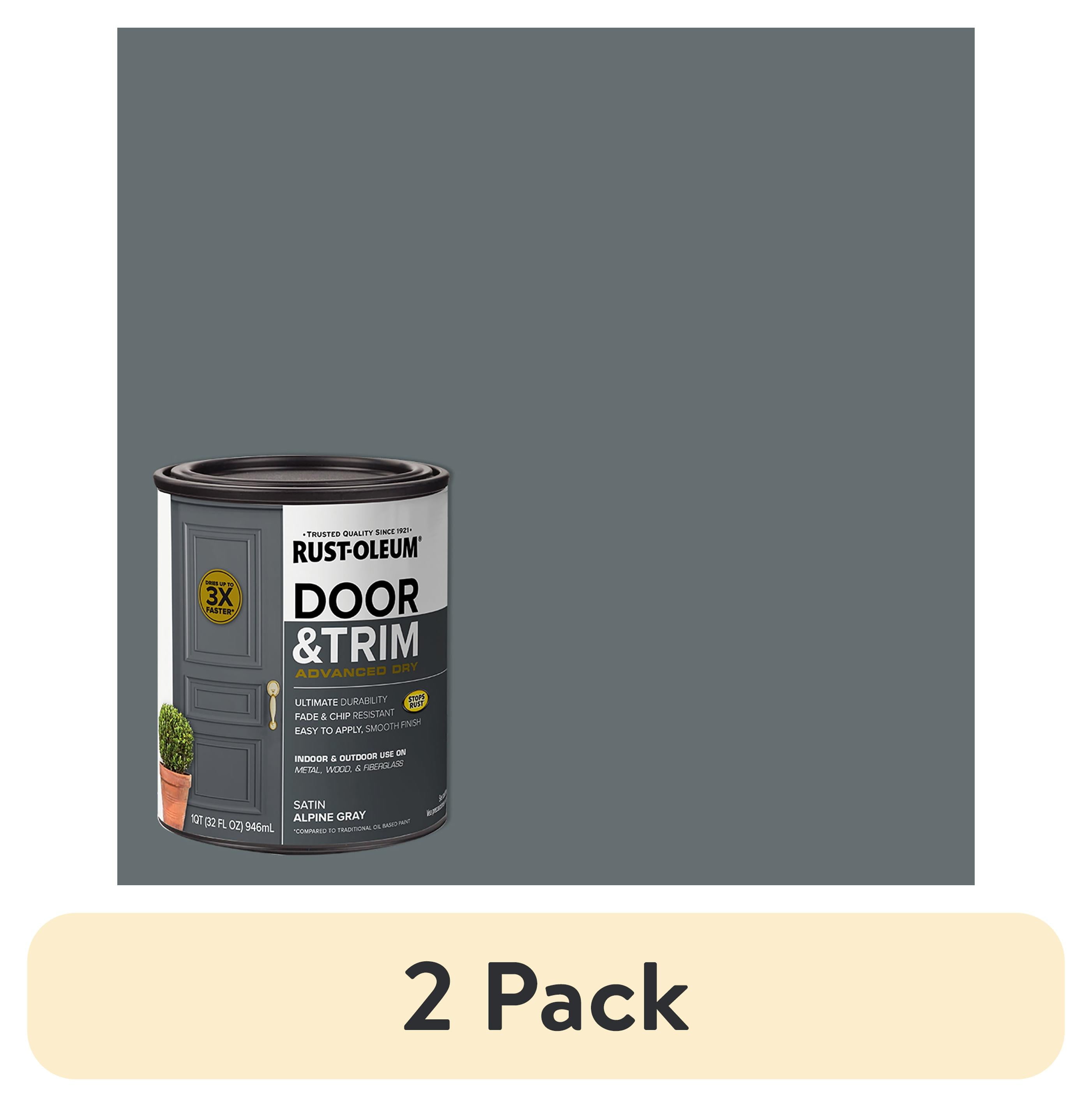 (2 pack) Alpine Gray, Rust-Oleum Door and Trim Paint Satin-369387 ...