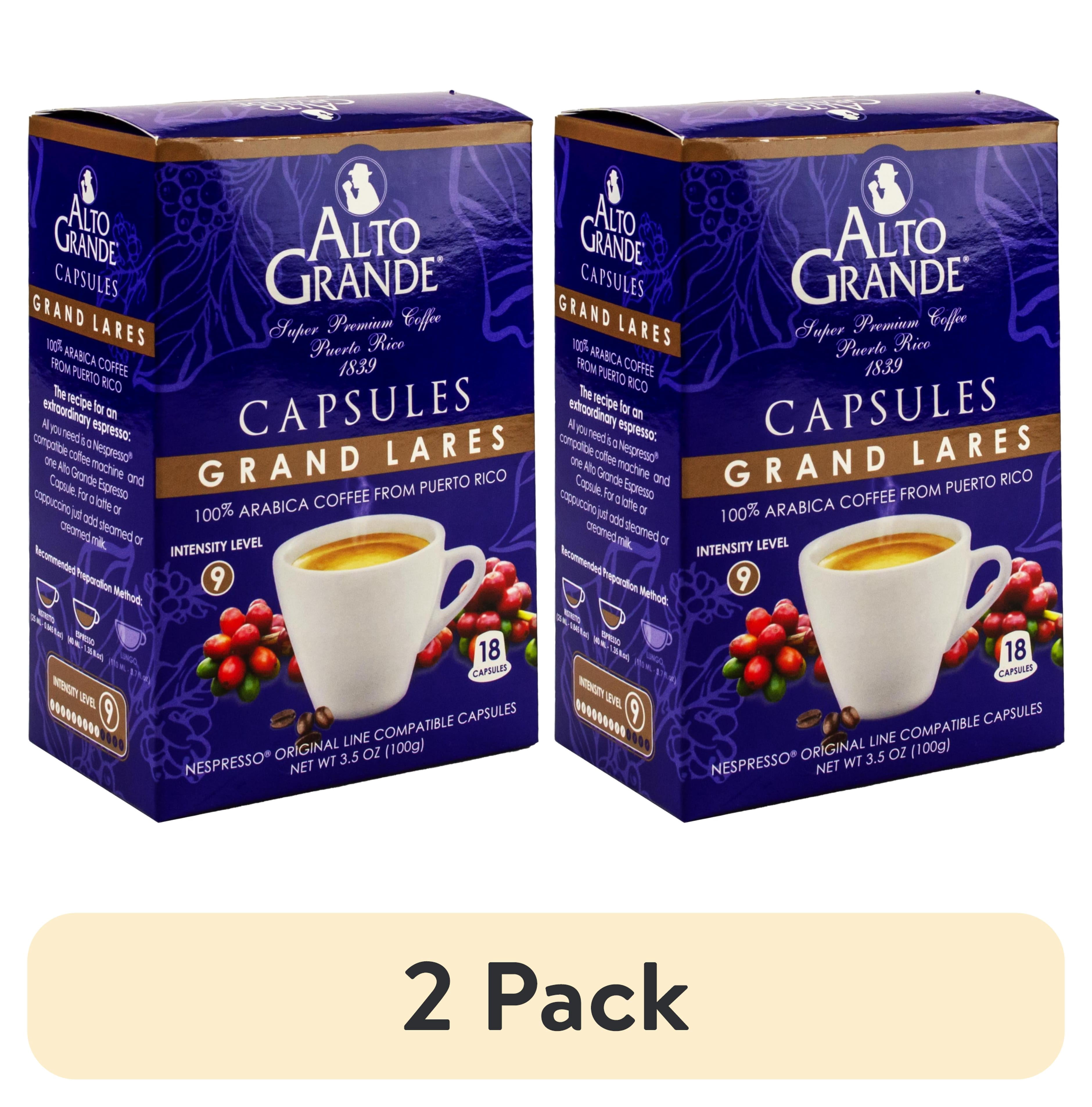 (2 pack) Alto Grande Arabica Coffee Capsules Grand Lares Medium Roast ...