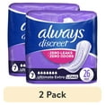 (2 pack) Always Discreet Incontinence Pads for Women, Ultimate Extra ...