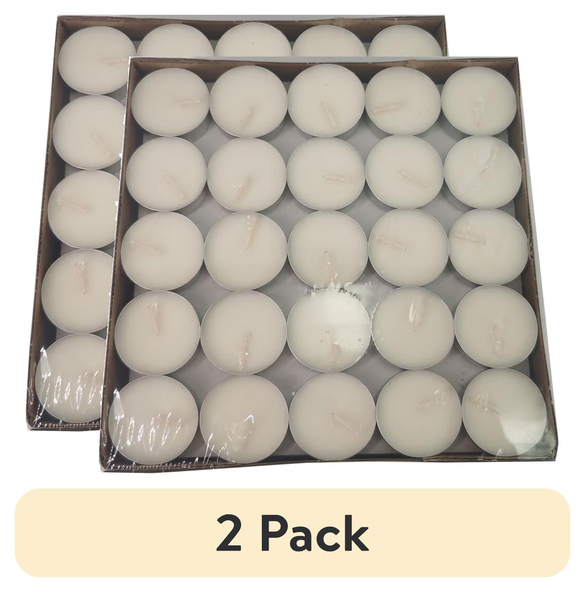 (2 pack) Amari White Unscented Indoor/Outdoor Tealight Candles, 100 ...