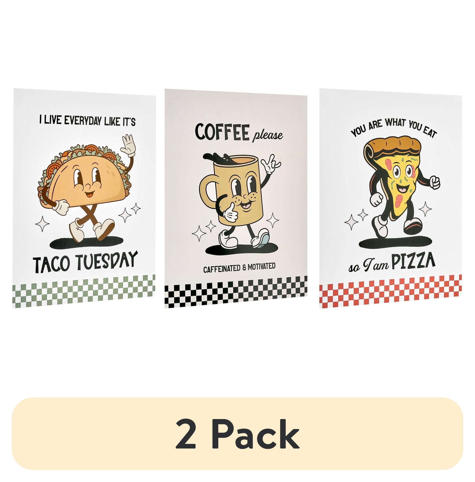 (2 pack) American Art Decor Food 8" x 10" 3-Piece Print Set - Walmart.com