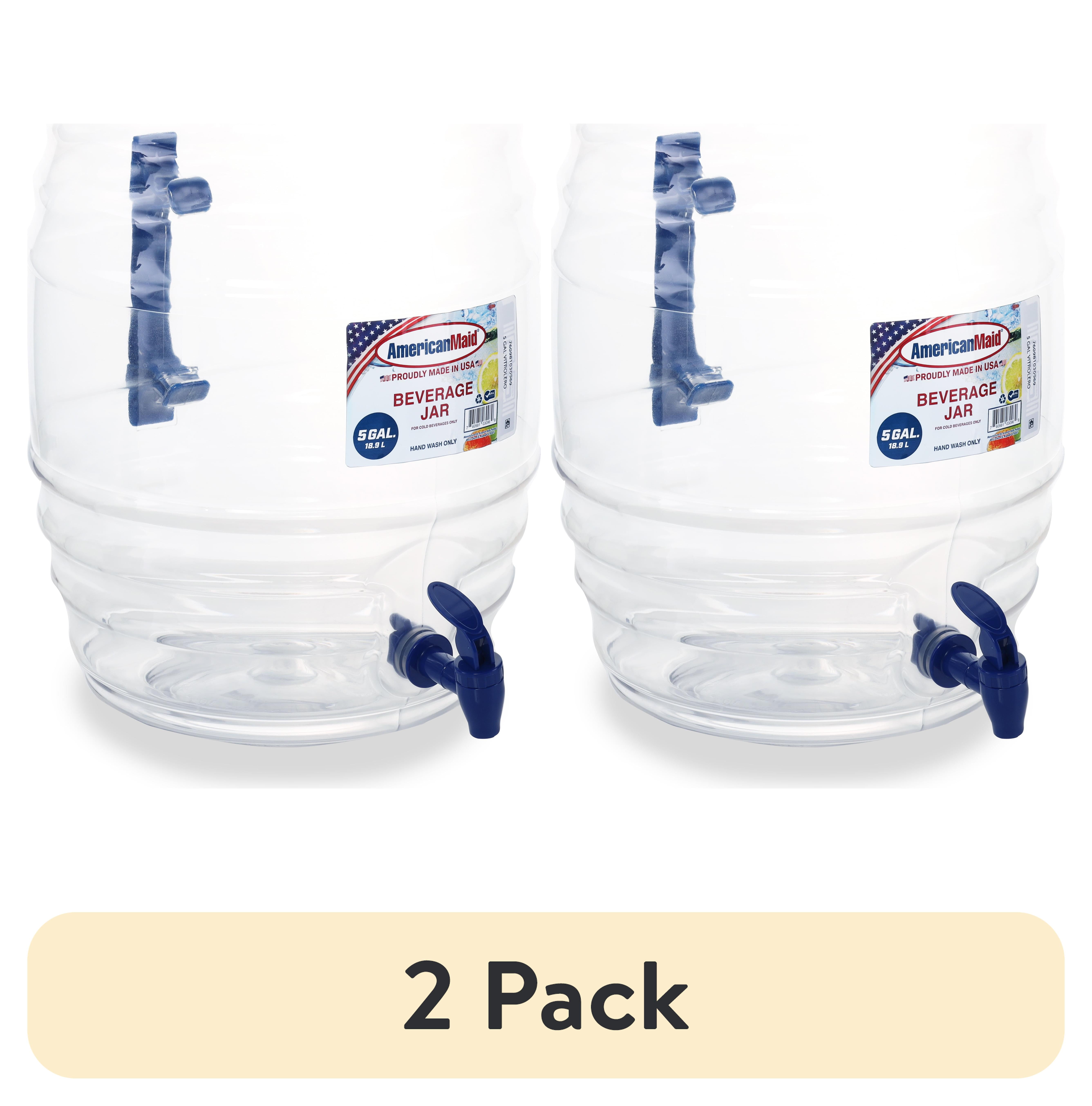 (2 pack) American Maid 5 Gallon Vitrolero Blue Beverage Dispenser ...