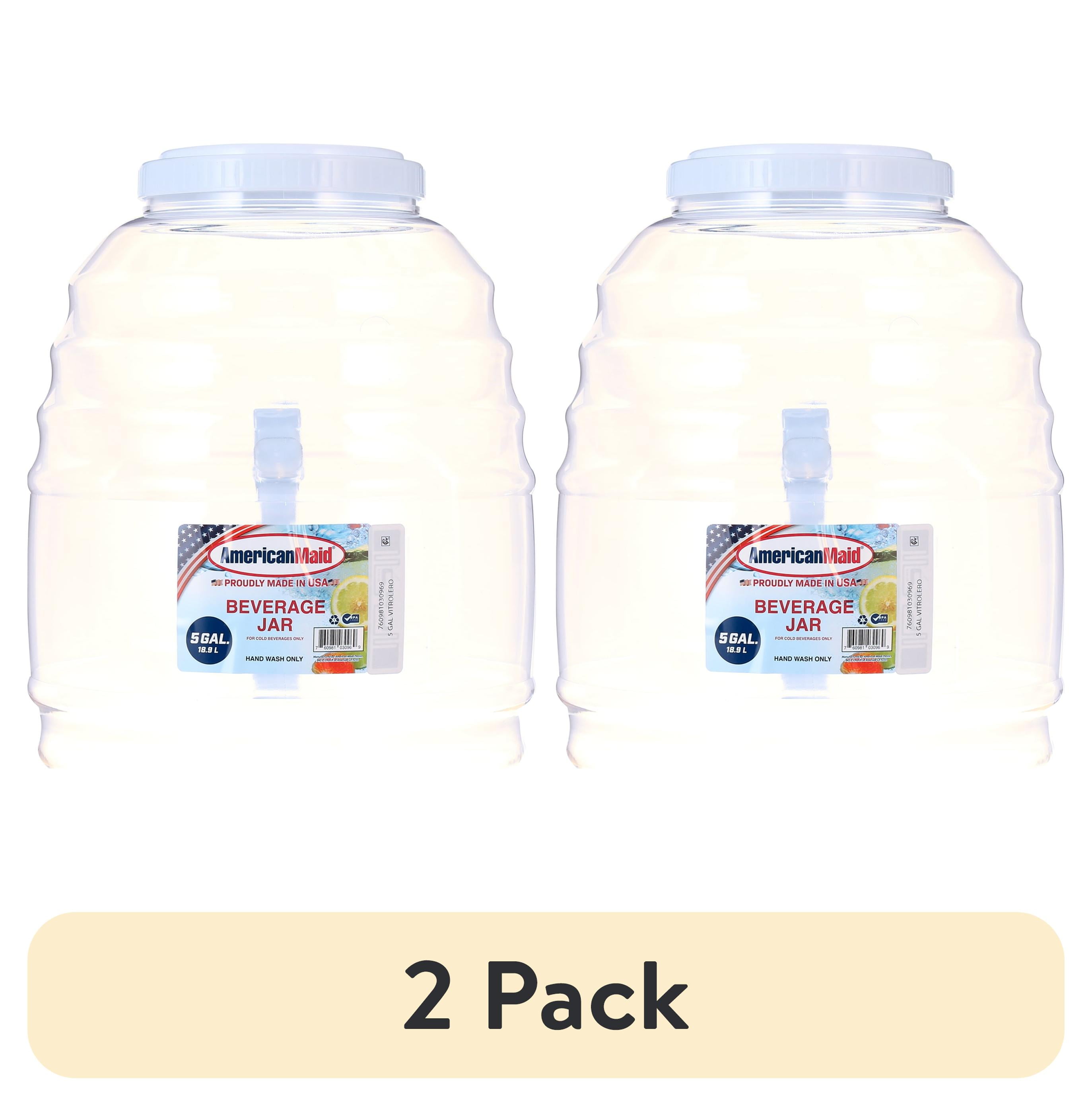 (2 pack) American Maid 5 Gallon Vitrolero White Beverage Dispenser ...