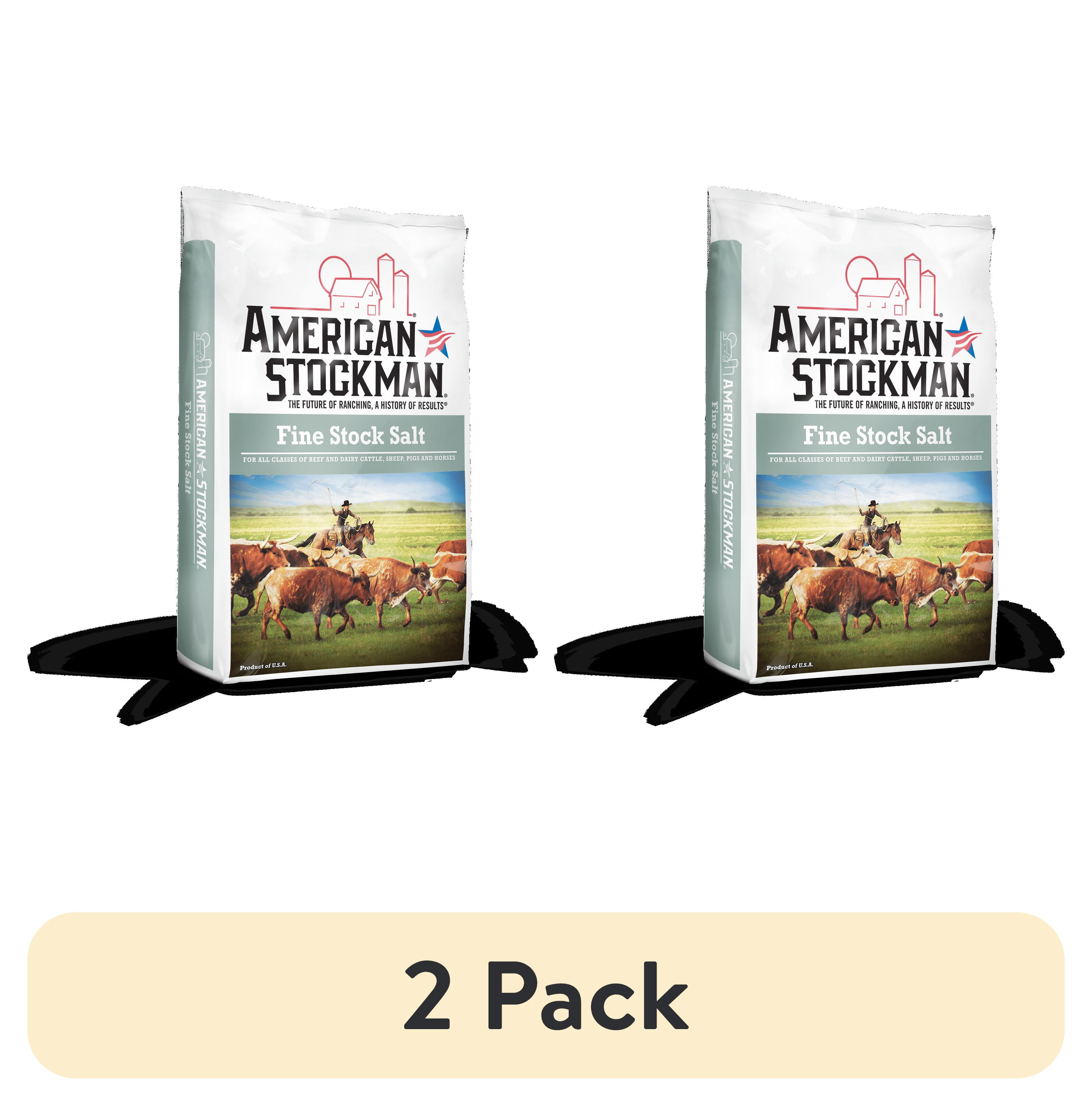 (2 pack) American Stockman High Purity Fine Stock Salt for Beef, Dairy ...