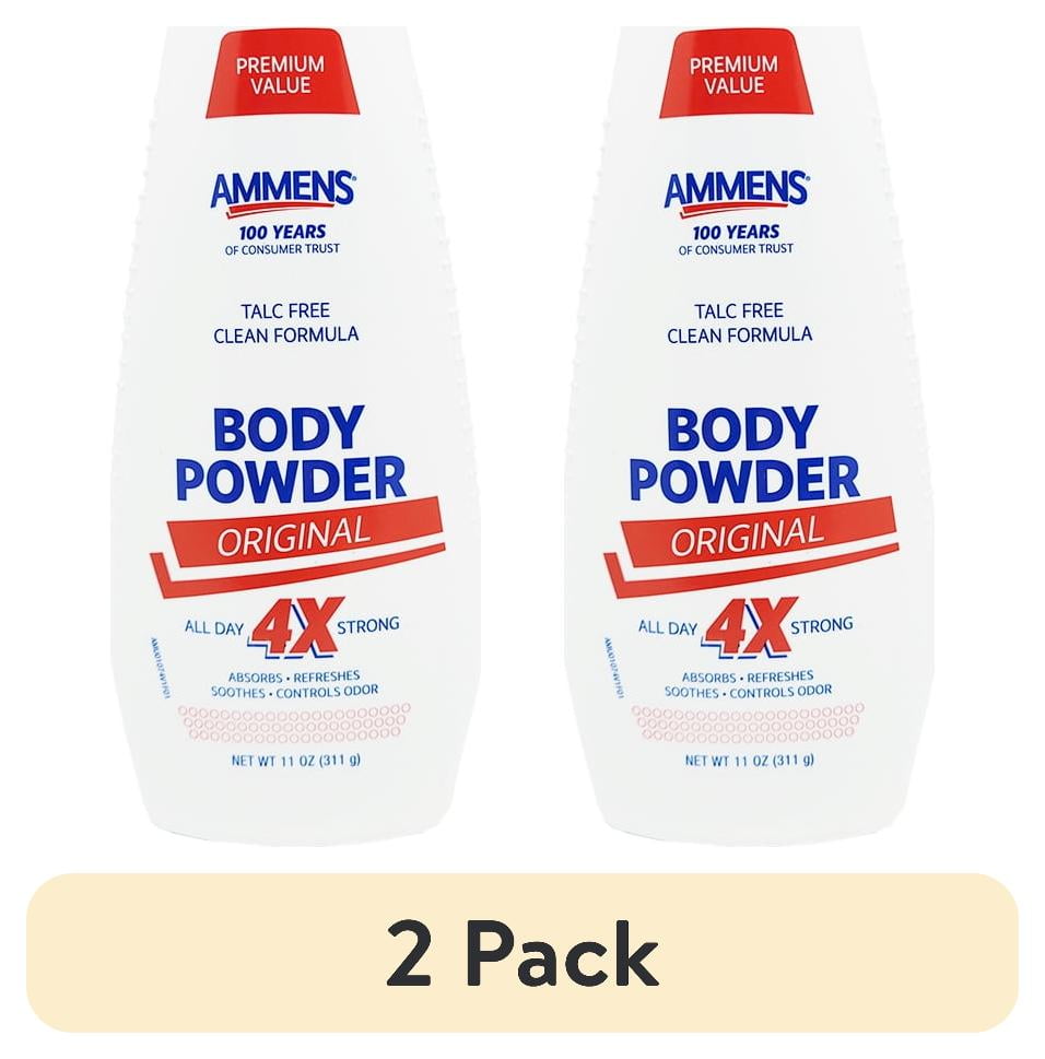 (2 pack) Ammens® Original Talc-Free Powder 11 oz Bottle - Walmart.com