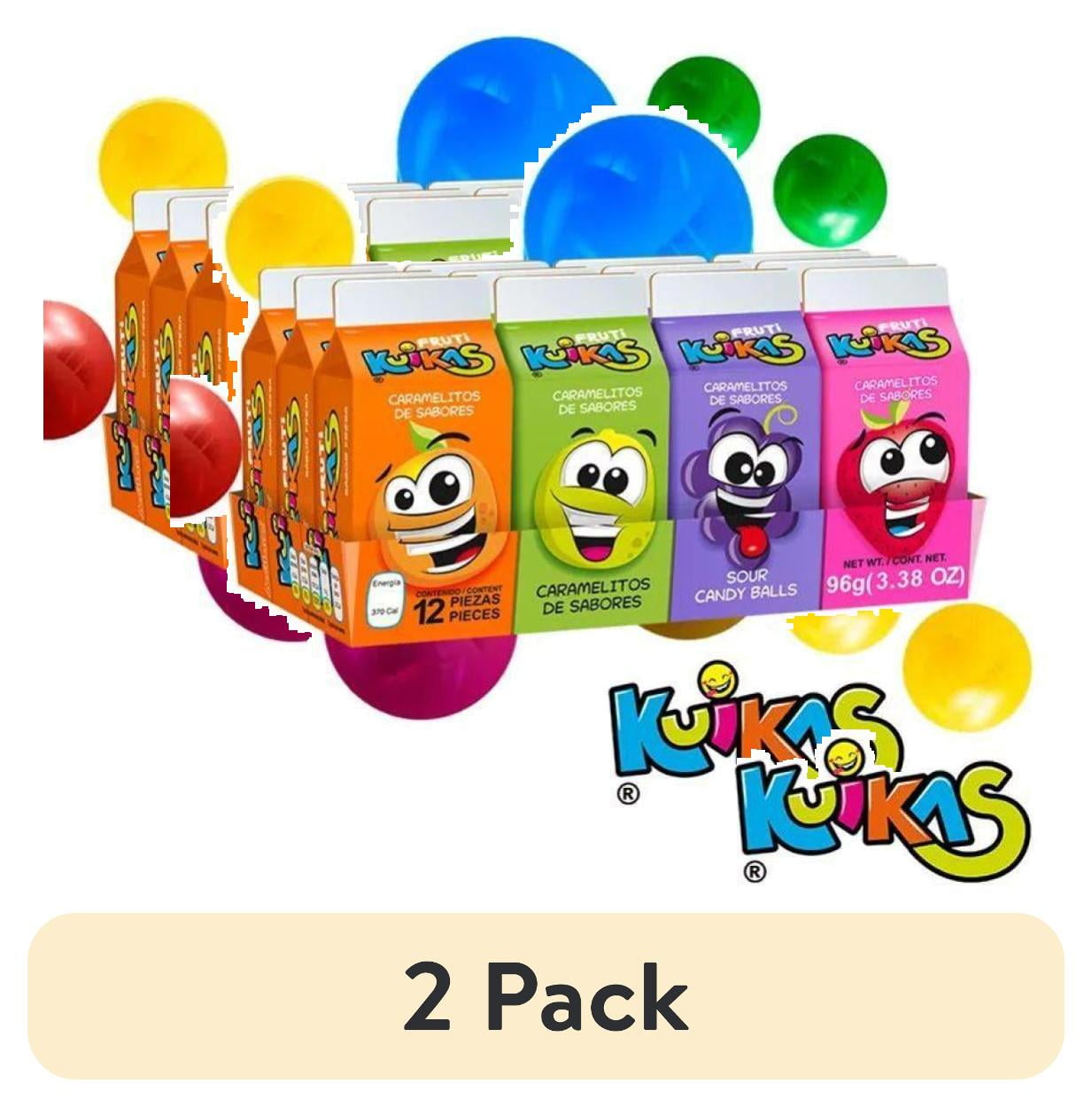 (2 pack) Anahuac Fruti Kuikas Sour Ball Cartons 12 piece Case - Walmart.com