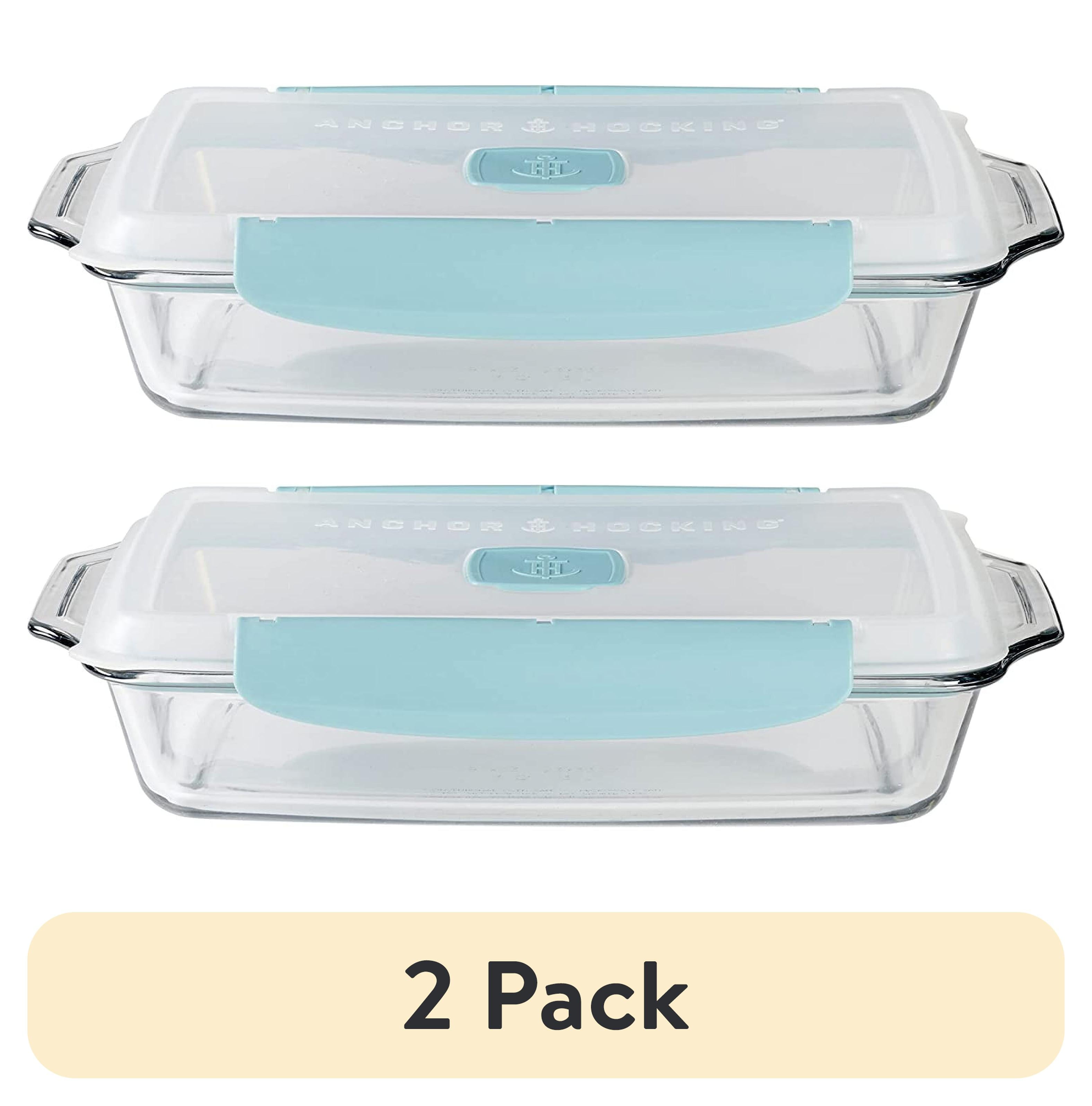 Anchor Hocking TrueLock 9x13 Glass Baking Dish with Locking Lid, 3 ...