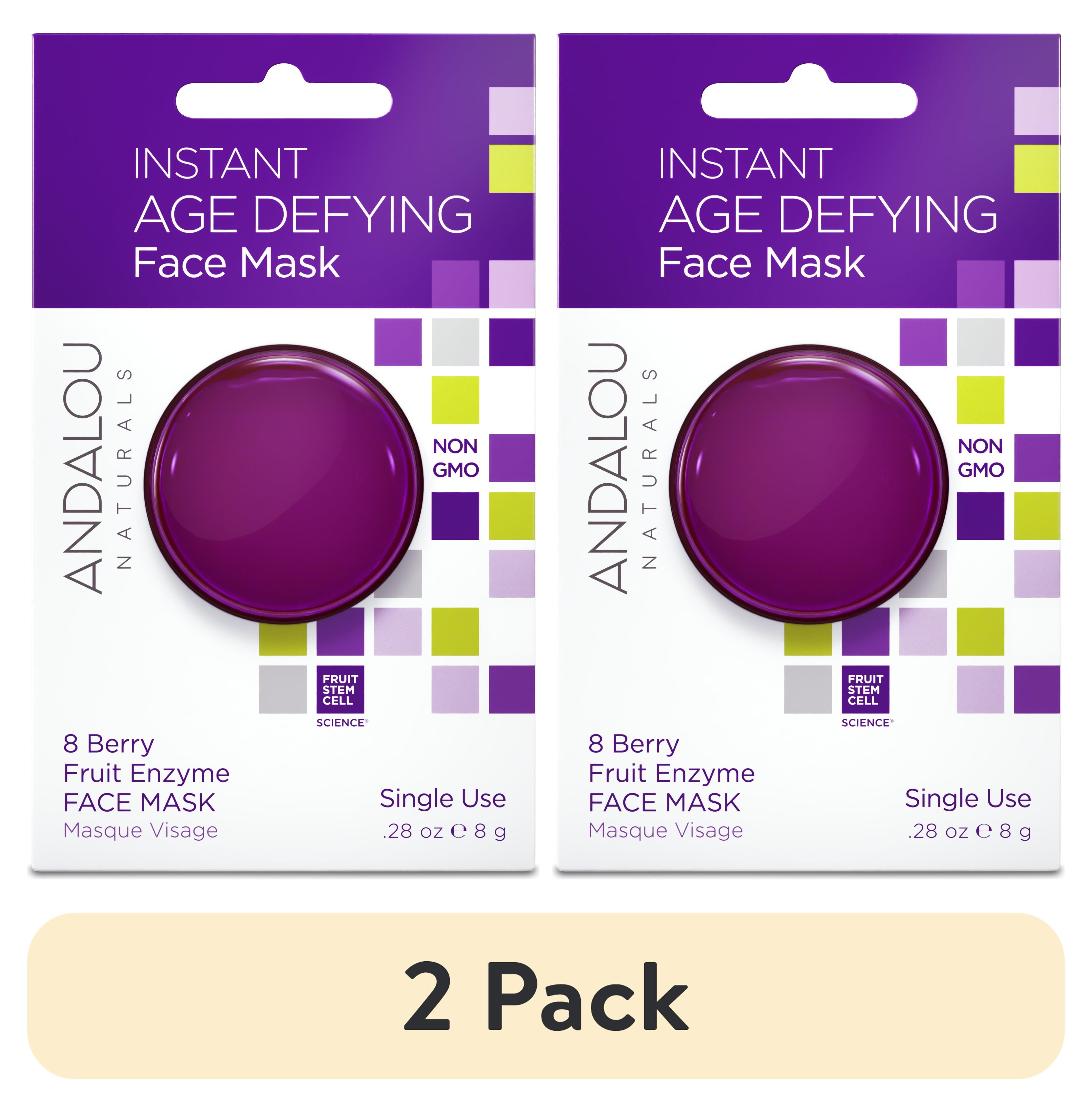 (2 pack) Andalou Naturals Instant Age Defying Face Mask, 8 Berry Fruit ...