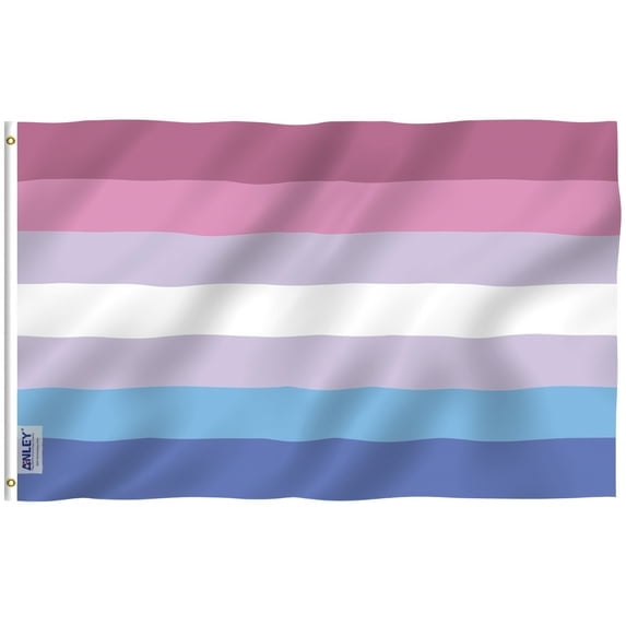 (2 pack) Anley 3 ft x 5 ft Bigender Pride Flag -Bi Gender LGBT Flags ...