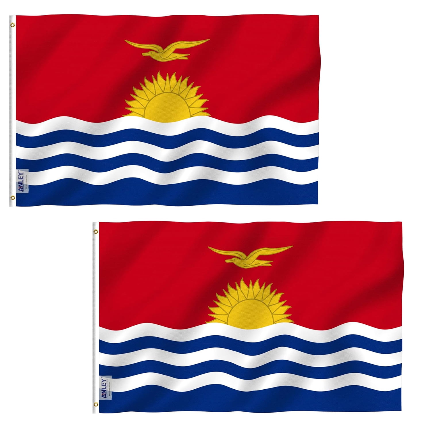 (2 pack) Anley 3 ft x 5 ft Kiribati Flag - the Republic of Kiribati ...