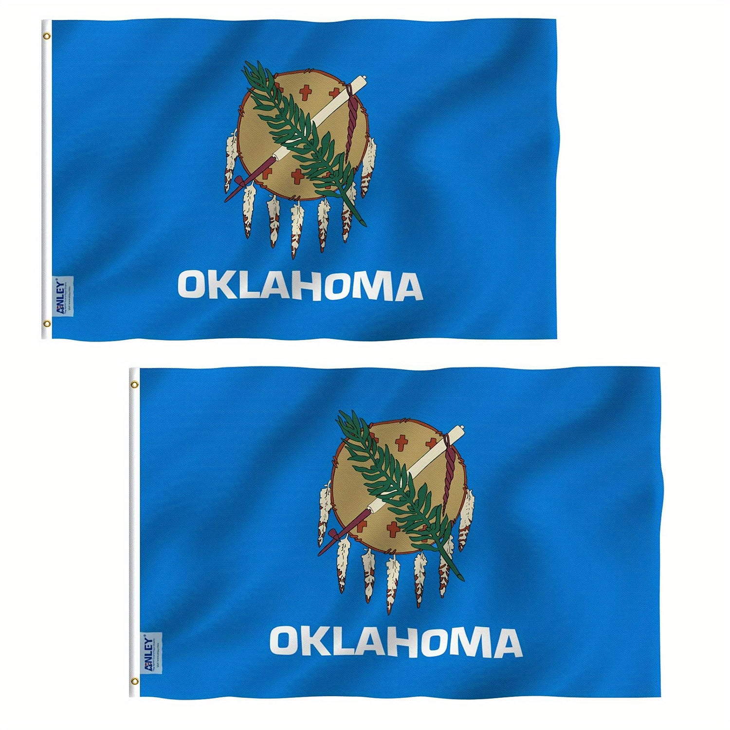 (2 pack) Anley 3x5 Foot Oklahoma State Flag - Oklahoma OK Flags ...