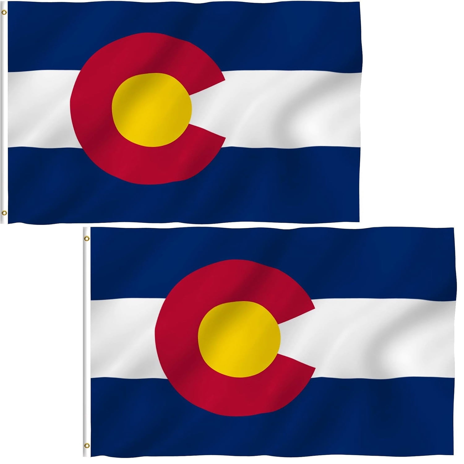 (2 pack) Anley Fly Breeze 3x5 Feet Colorado State Flag - Colorado CO ...