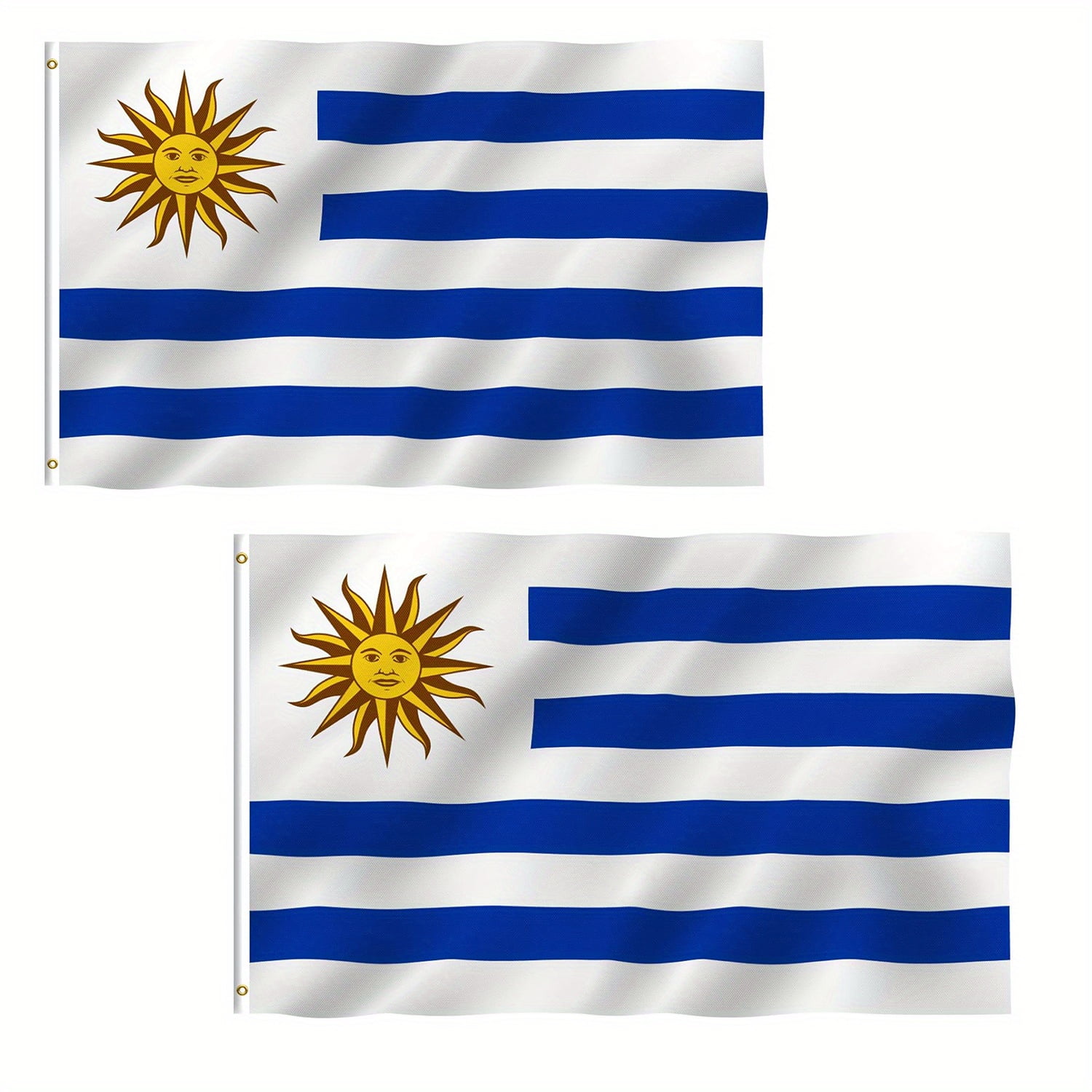 (2 pack) Anley Fly Breeze 3x5 Foot Uruguay Flag - Uruguayan Flags ...
