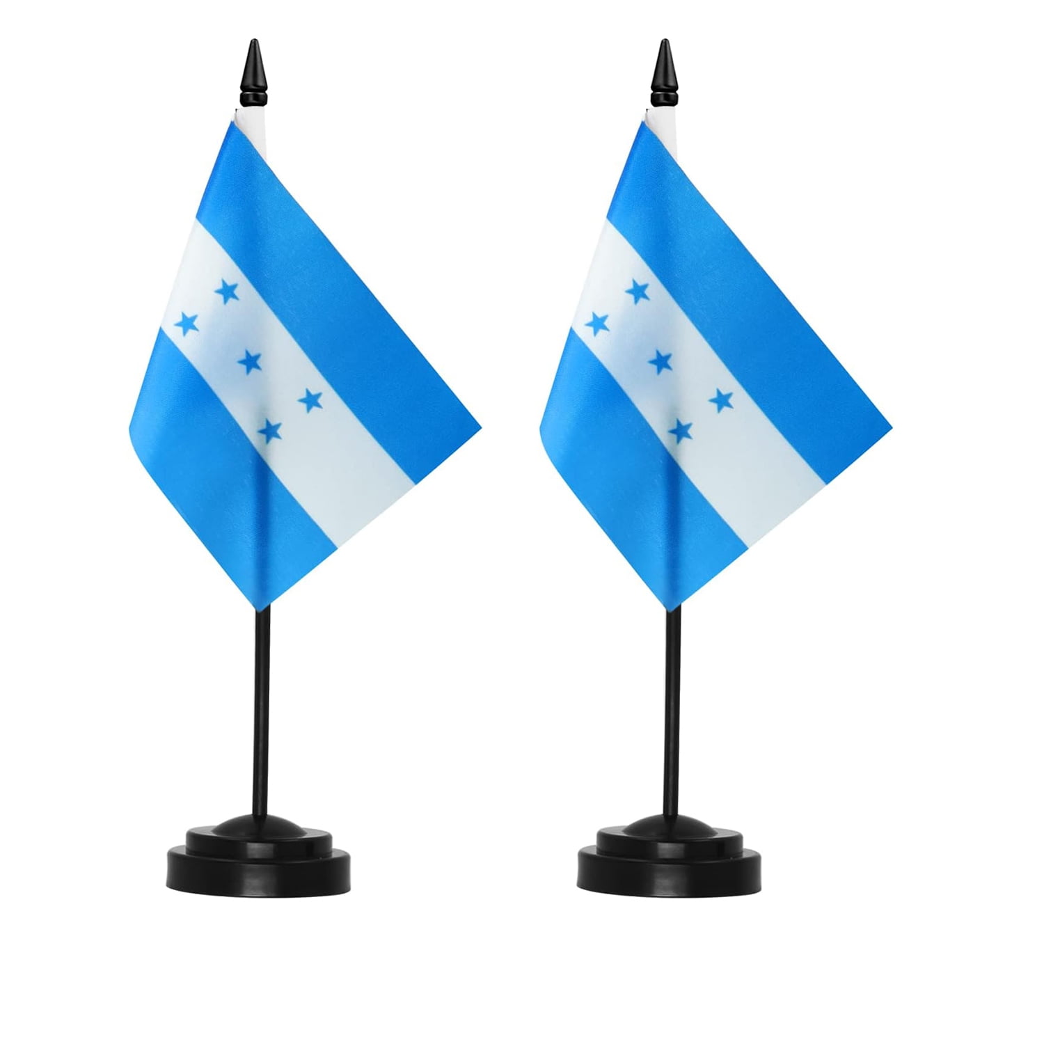 (2 pack) Anley Honduras Deluxe Desk Flag Set - 6 x 4 Inch Miniature ...