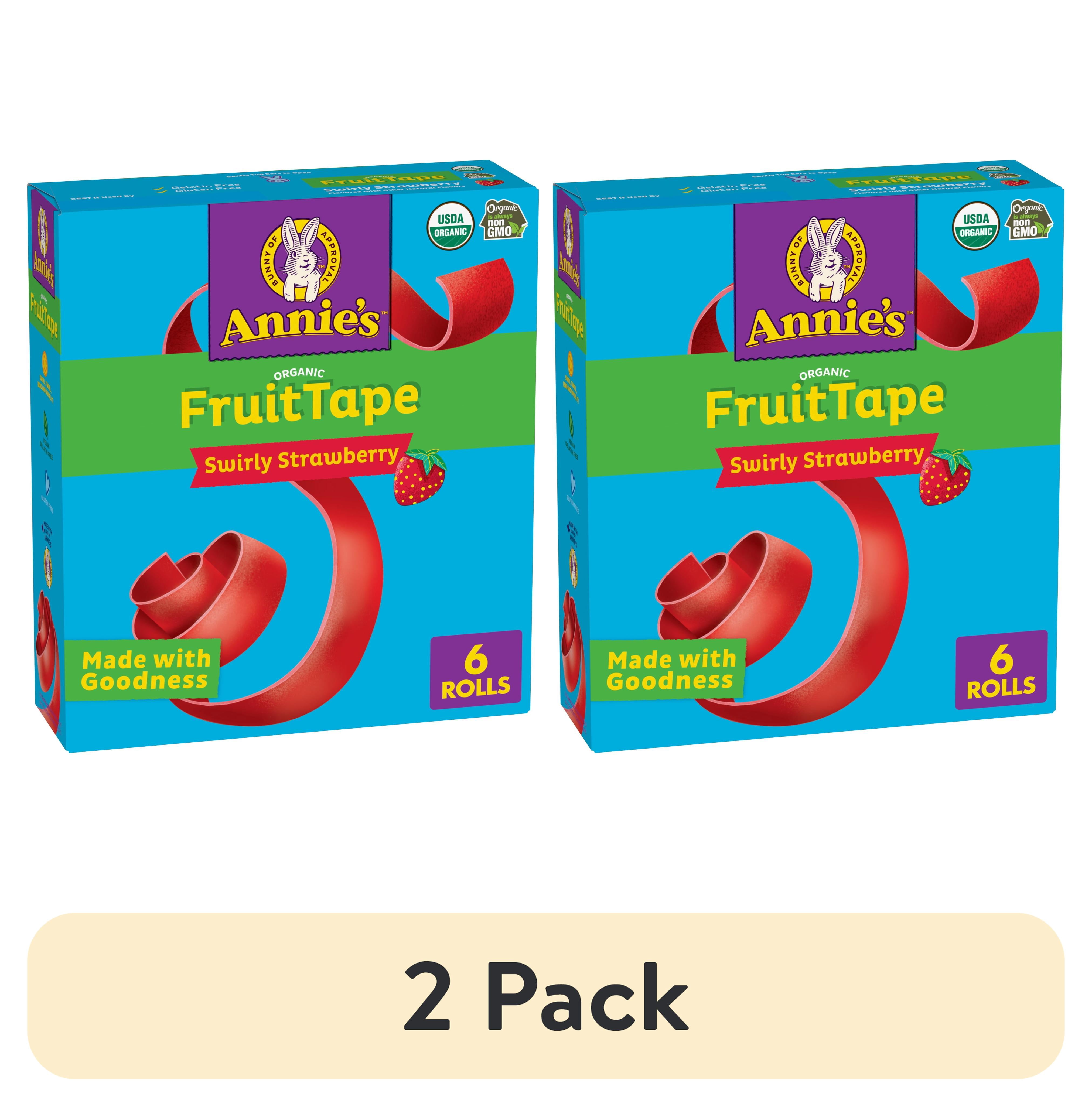 (2 pack) Annie's Organic Fruit Tape, Swirly Strawberry, Organic Fruit ...