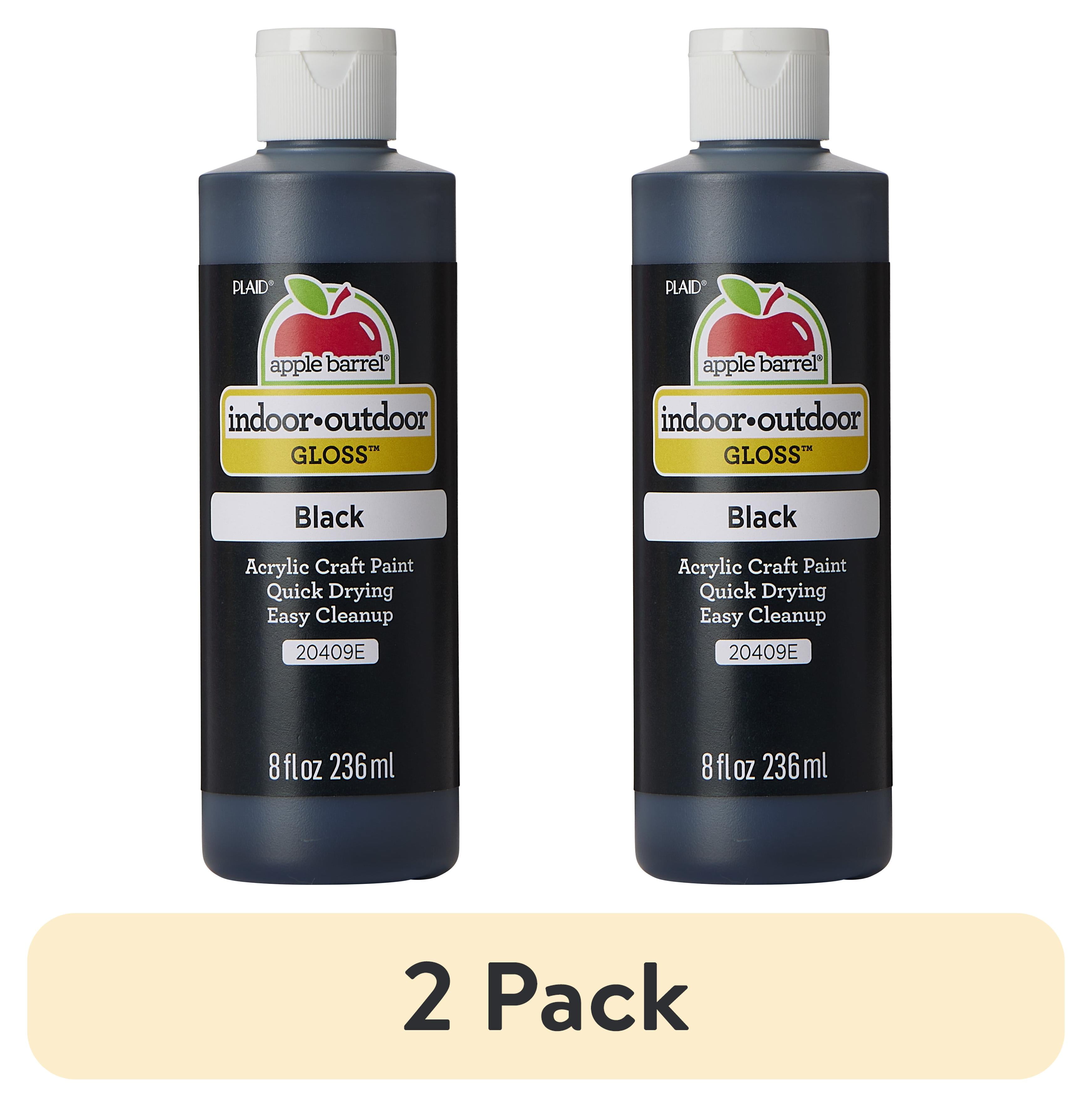 (2 pack) Apple Barrel, Acrylic Craft Paint, Gloss Finish, Black, 8 fl ...
