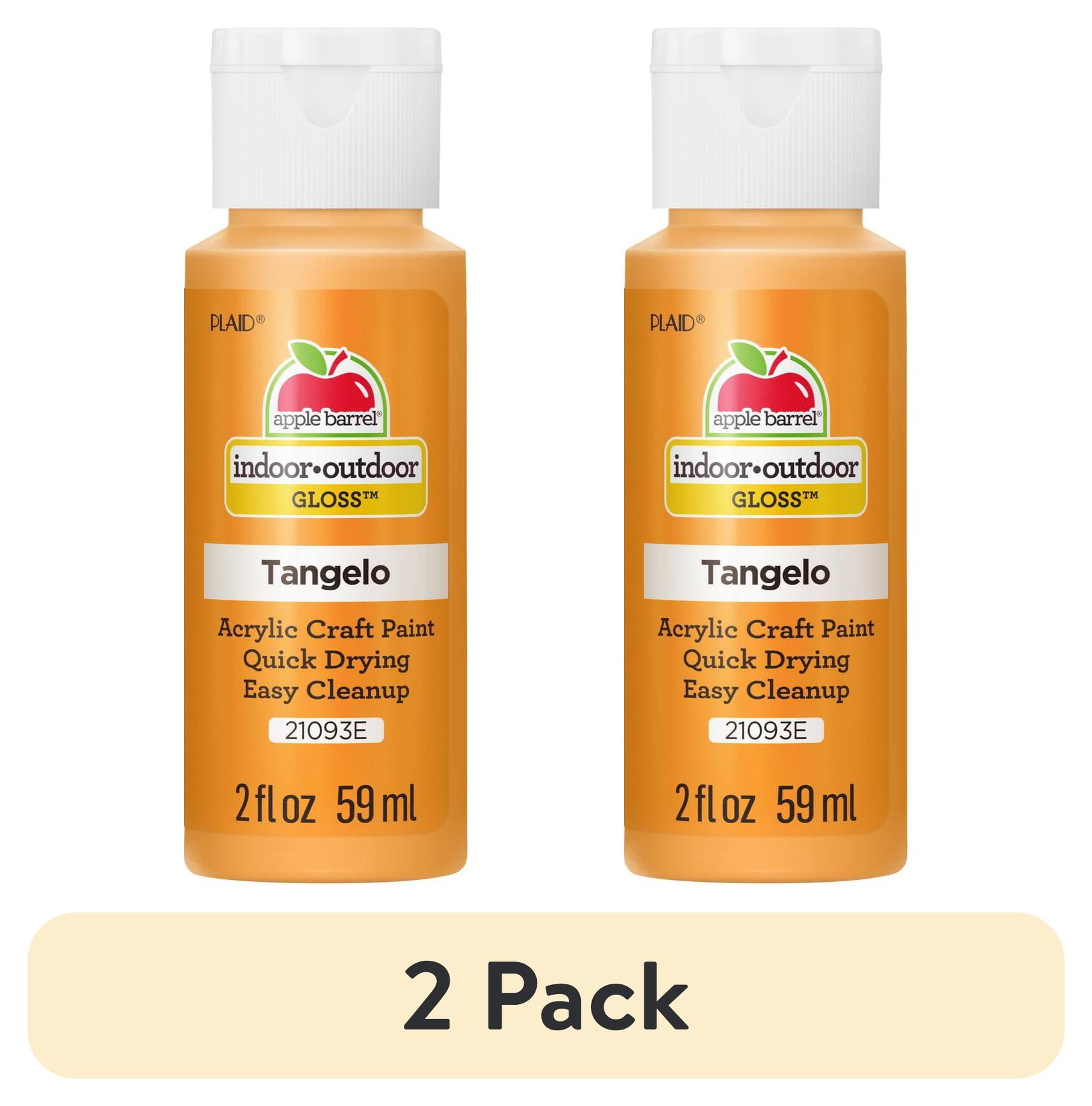 (2 pack) Apple Barrel Acrylic Craft Paint, Gloss Finish, Tangelo, 2 fl ...