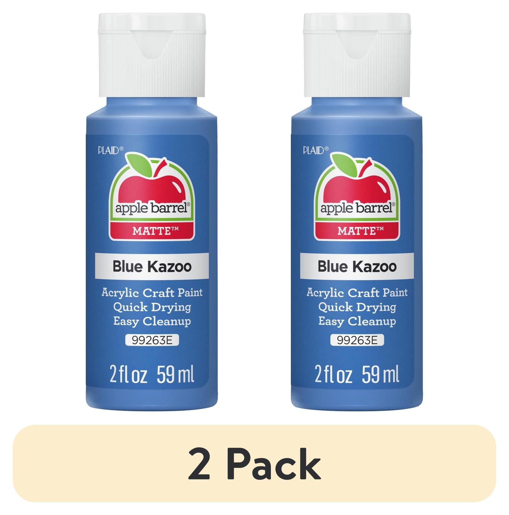 (2 pack) Apple Barrel Acrylic Craft Paint, Matte Finish, Blue Kazoo, 2 ...