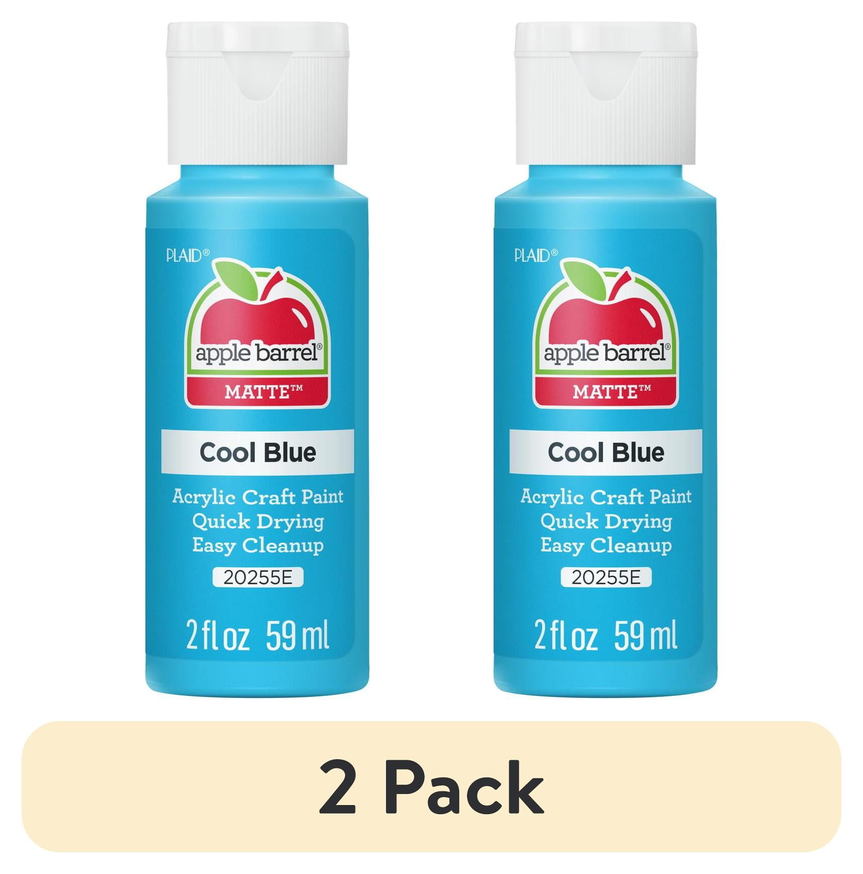 (2 pack) Apple Barrel Acrylic Craft Paint, Matte Finish, Cool Blue, 2 ...