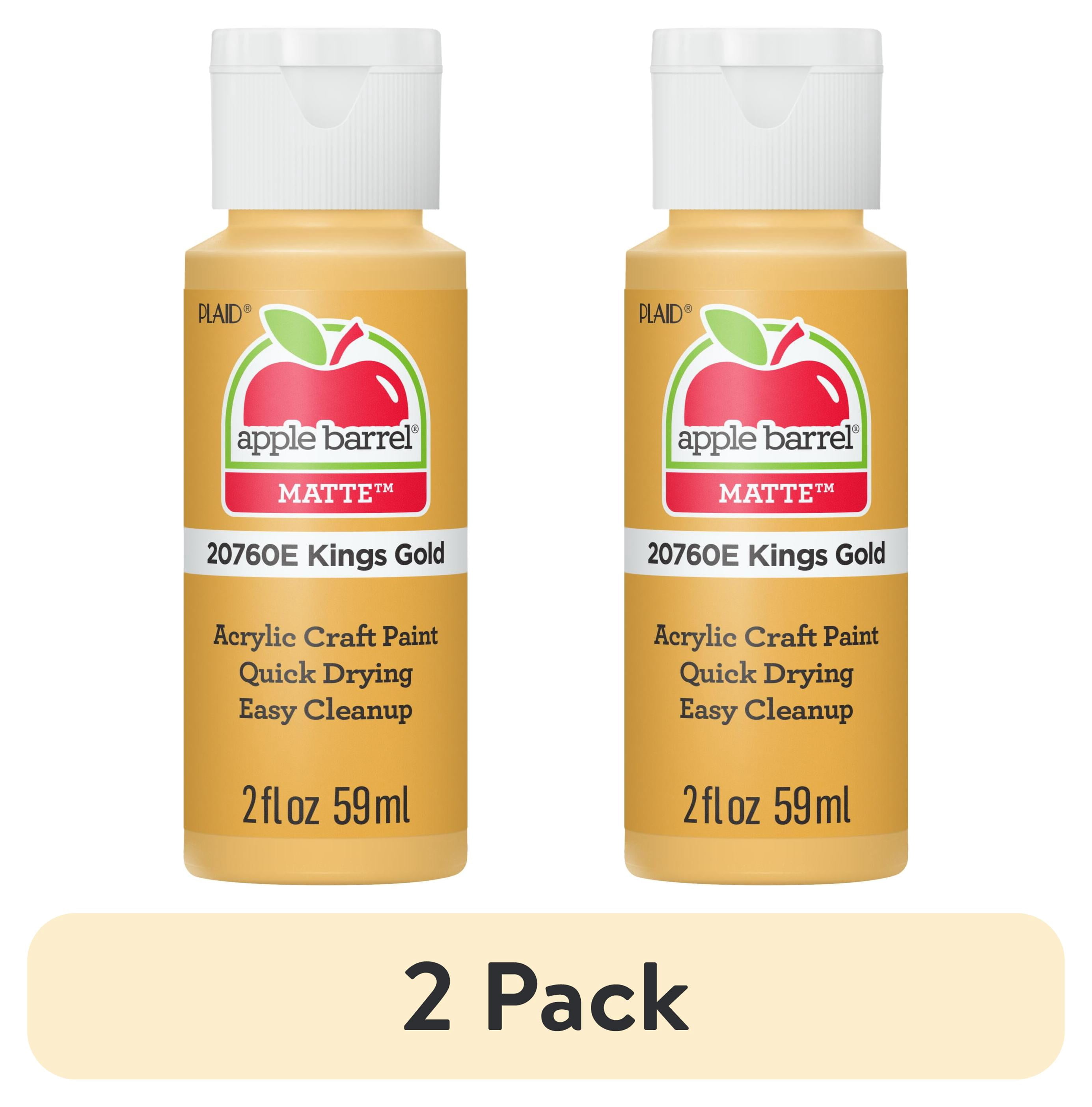 (2 pack) Apple Barrel Acrylic Craft Paint, Matte Finish, King's Gold, 2 ...