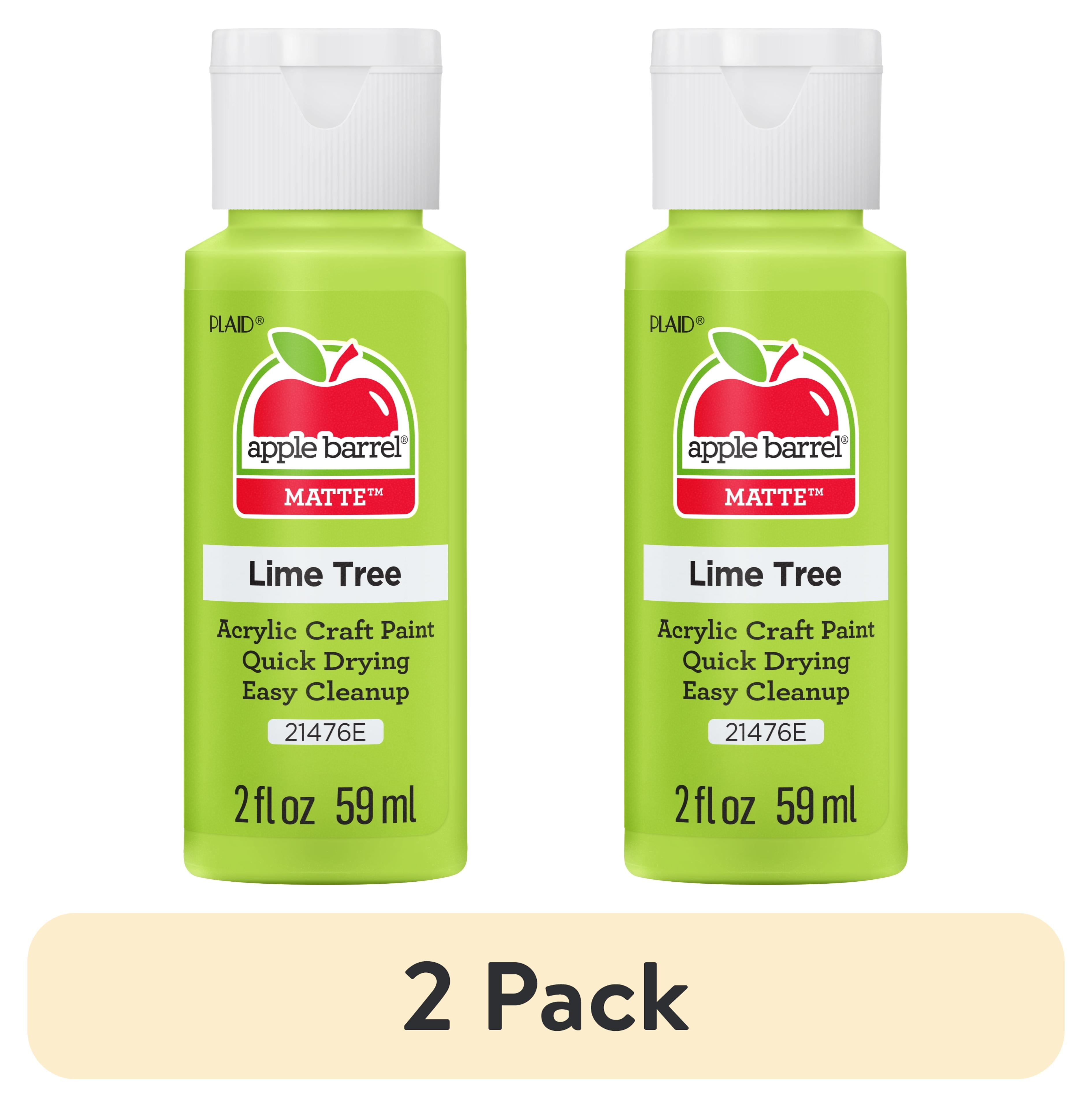 (2 pack) Apple Barrel 21476EX Acrylic Craft Paint, Matte Finish, Lime ...