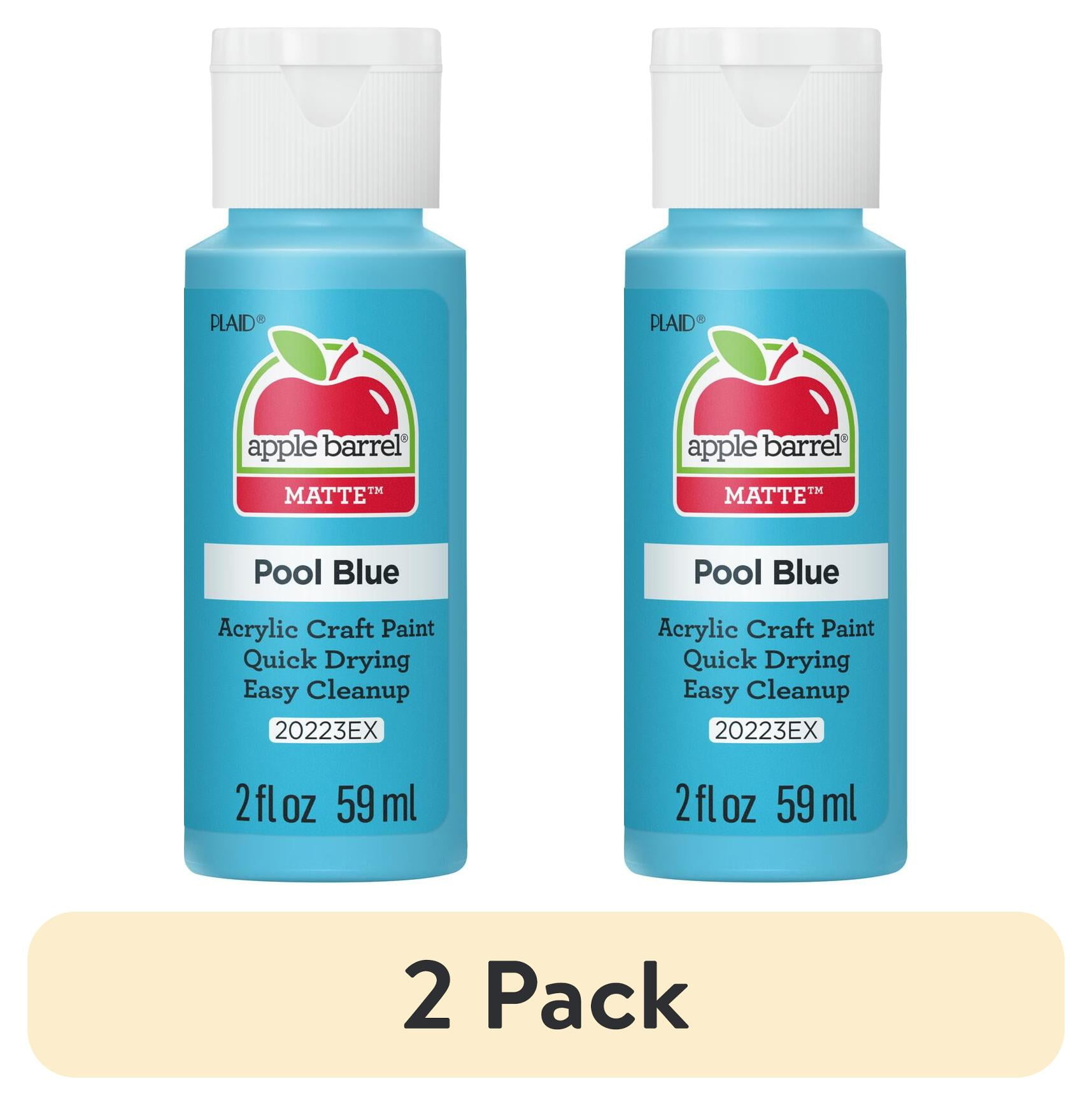 (2 pack) Apple Barrel Acrylic Craft Paint, Matte Finish, Pool Blue, 2 ...