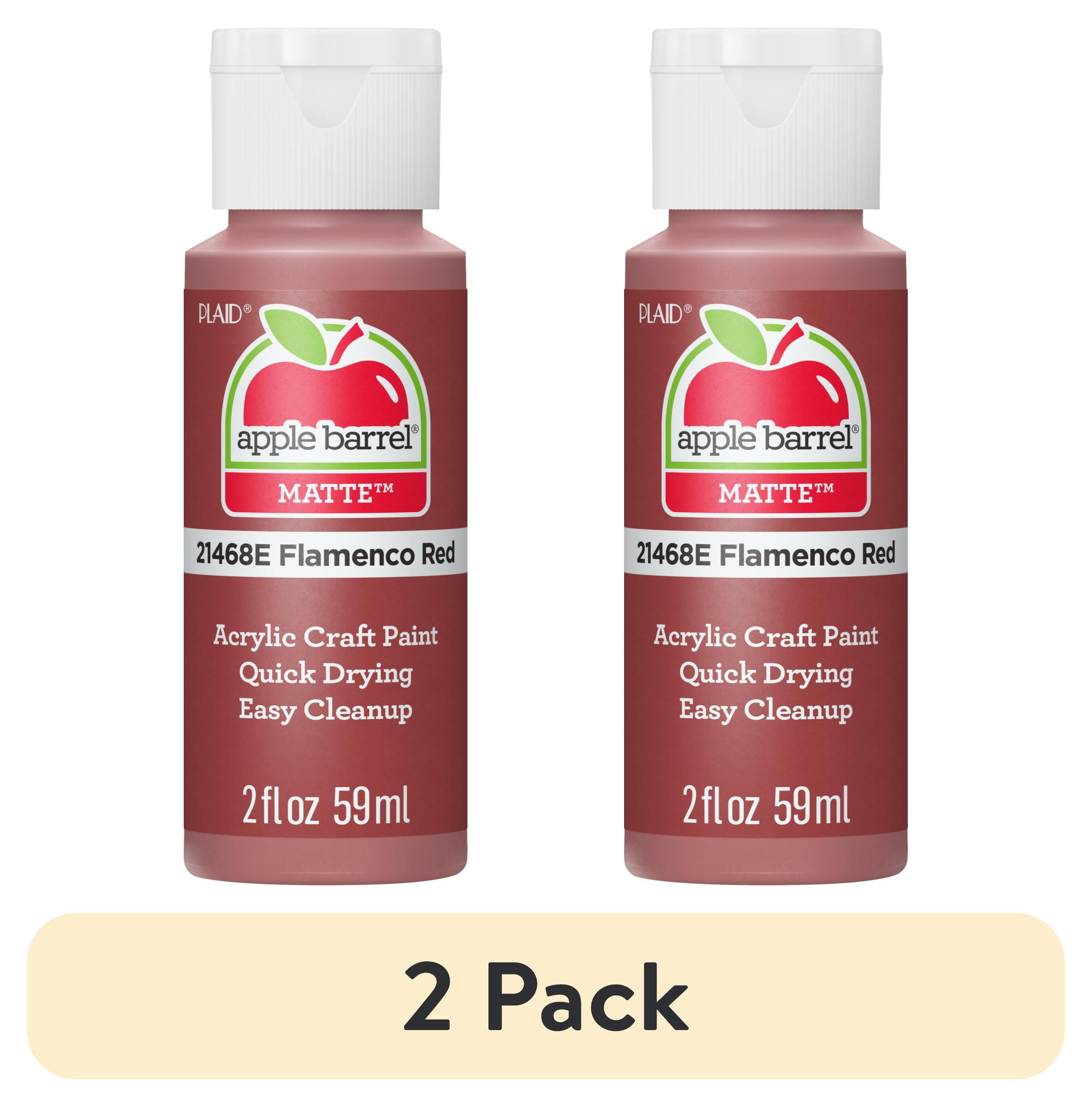 (2 pack) Apple Barrel Acrylic Craft Paint, Matte Finish, Flamenco Red ...