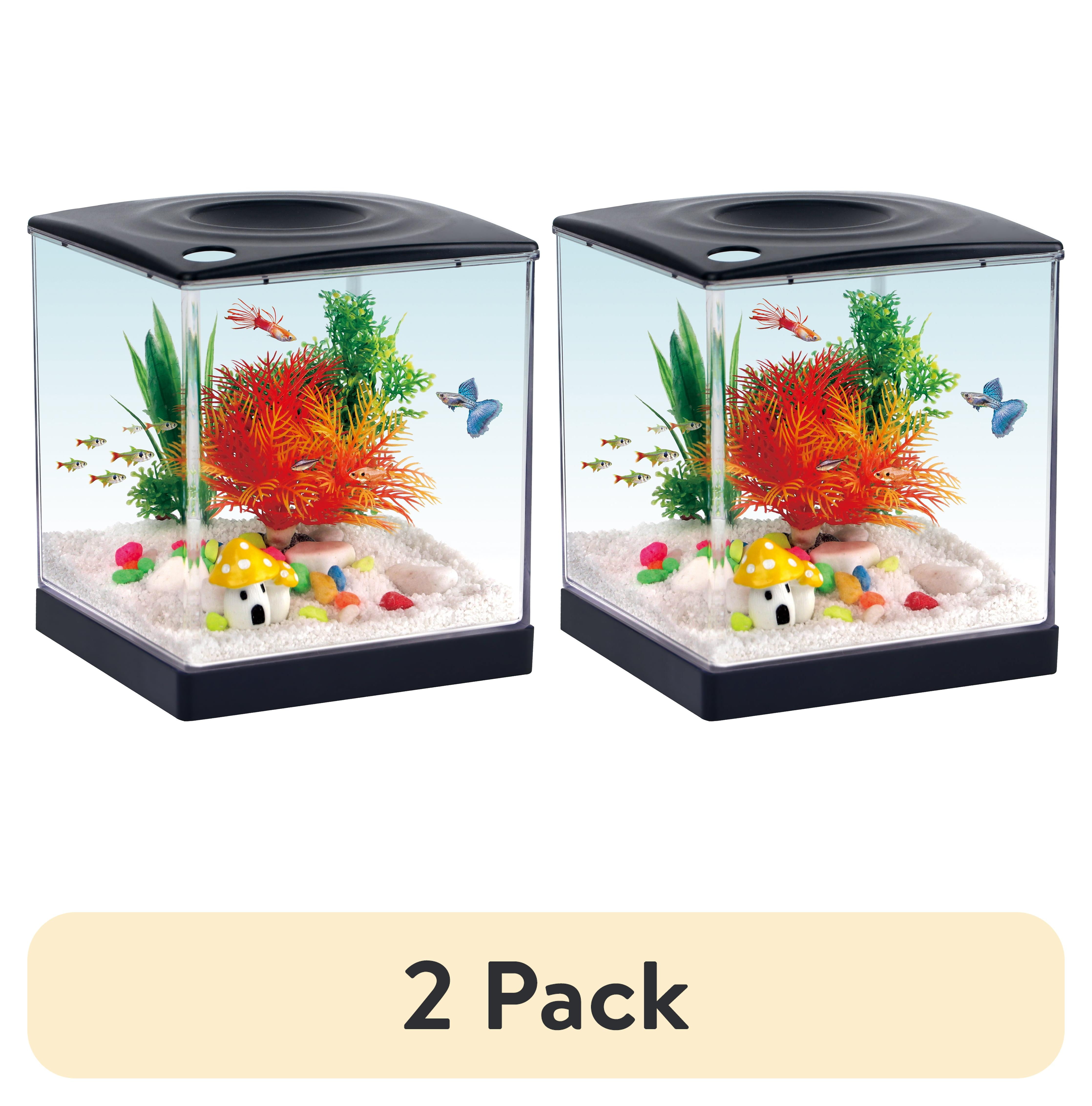 (2 pack) Aqua Culture 0.75G Plastic Aquarium - Walmart.com