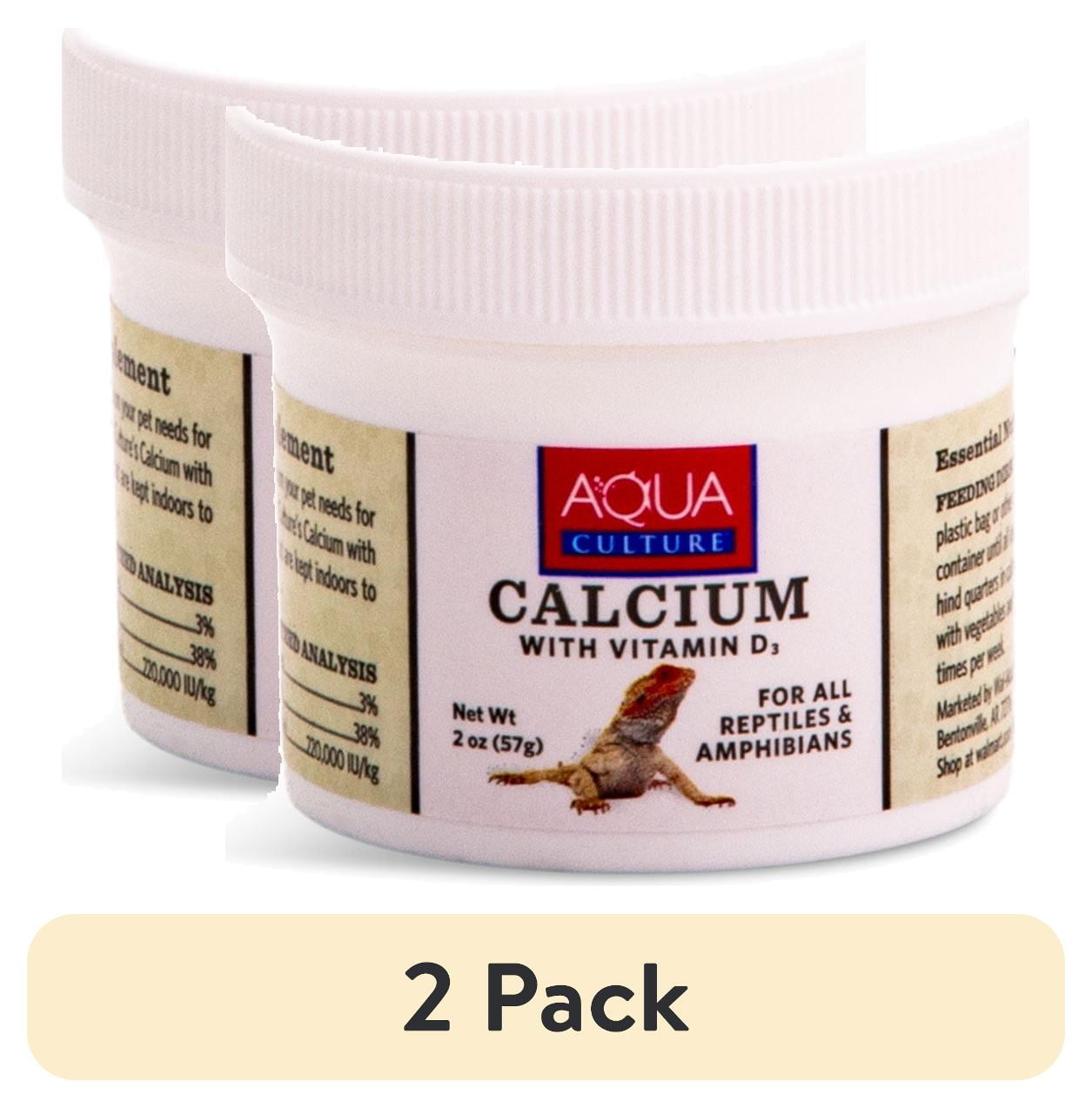 (2 pack) Aqua Culture Premium Calcium Supplement with Vitamin D3 for ...