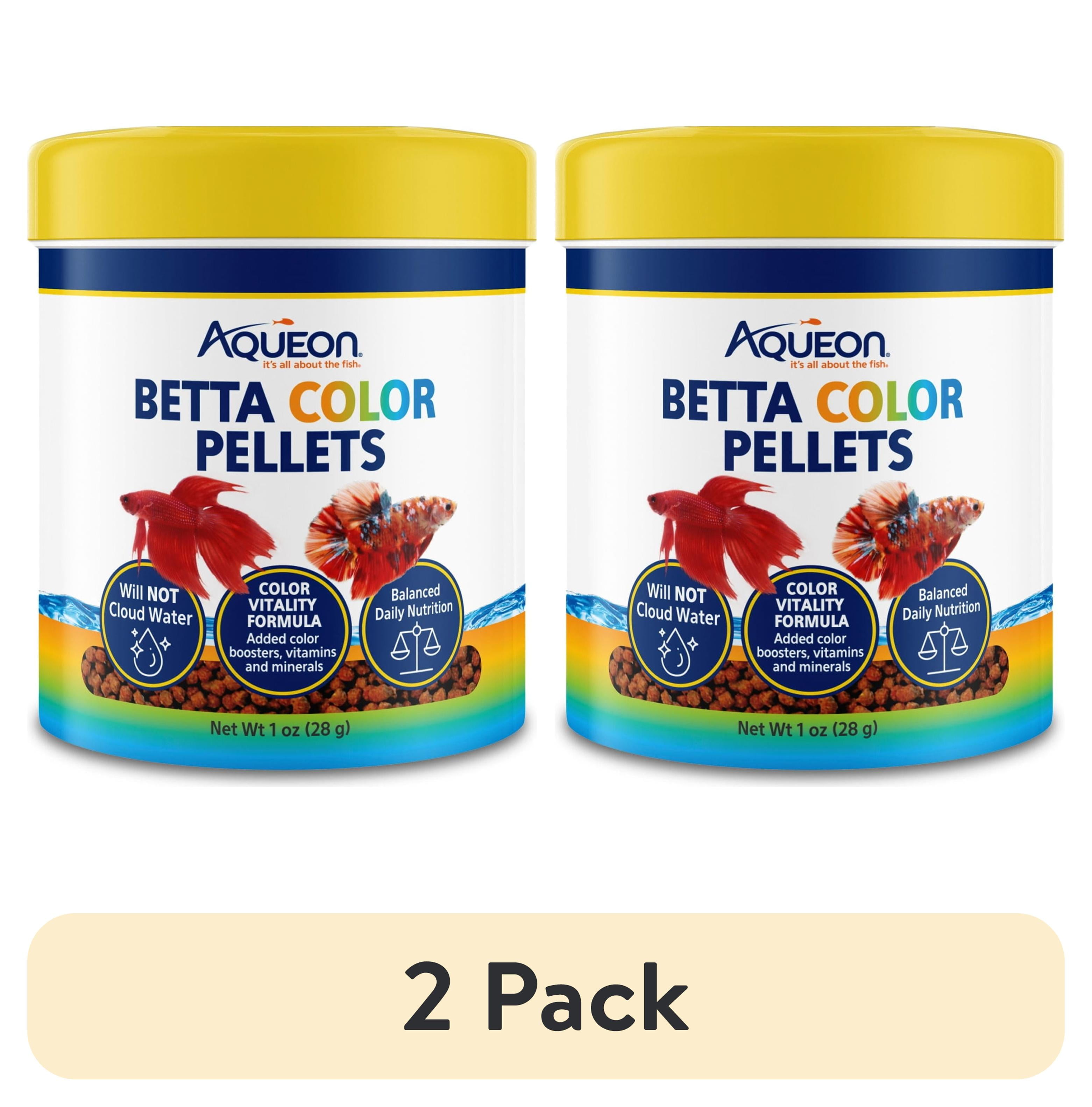 (2 pack) Aqueon Betta Color Pellets 1 Ounce - Walmart.com
