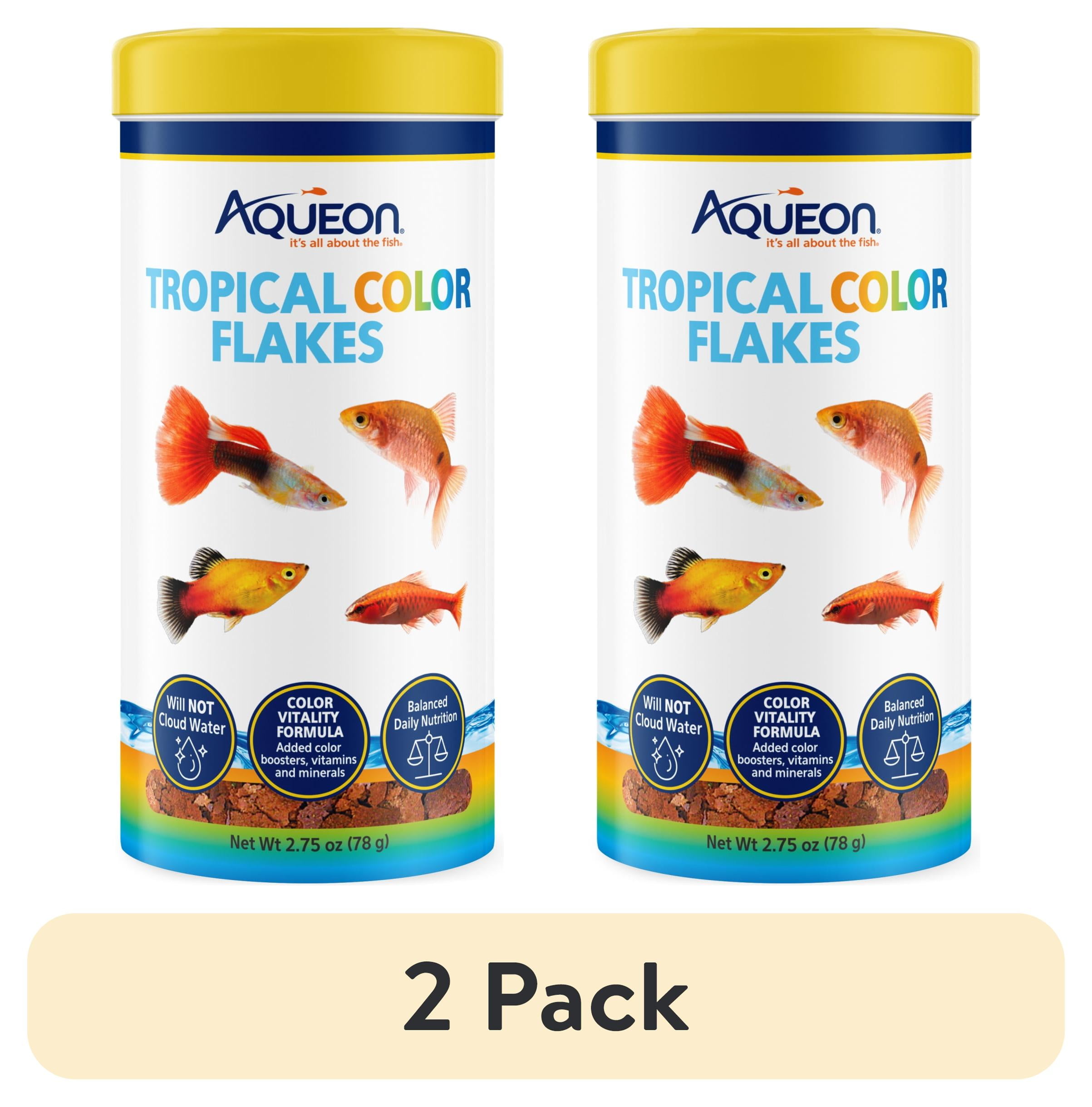 (2 pack) Aqueon Tropical Fish Color Food Flakes 2.75 Ounces - Walmart.com