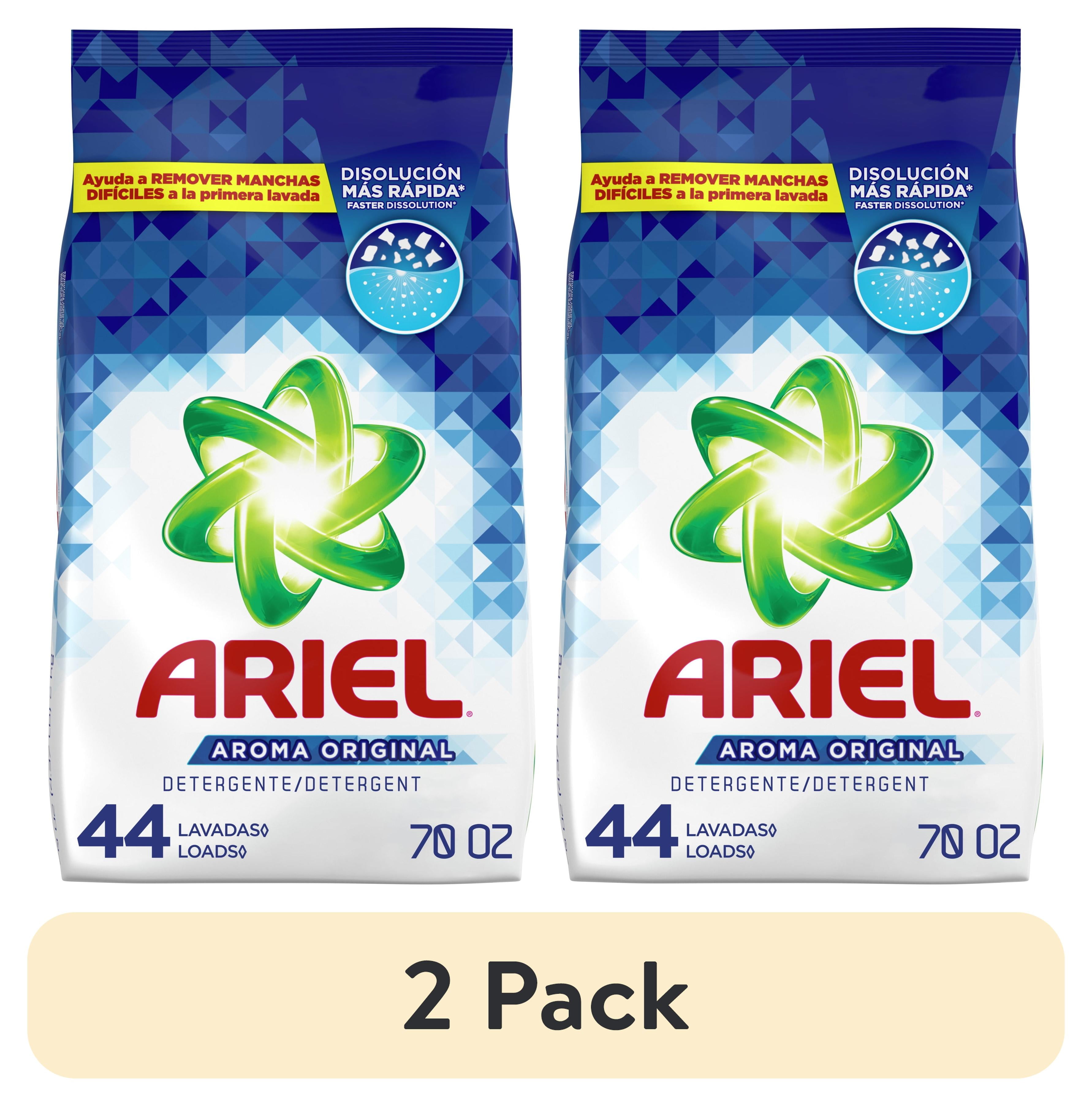 (2 pack) Ariel Powder Laundry Detergent, Original Scent, 70 oz, 44 ...