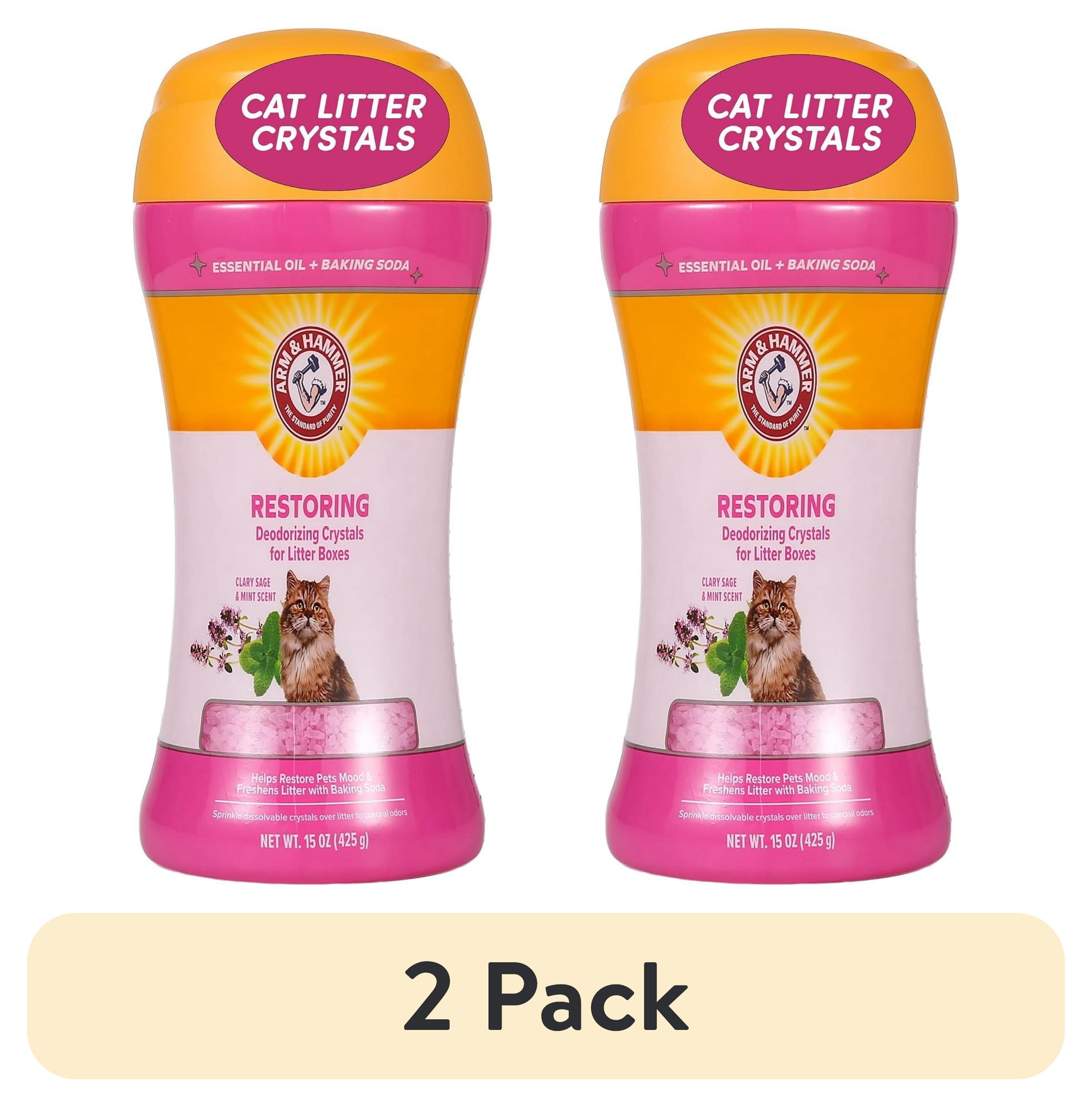 (2 pack) Arm & Hammer Deodorizing Cat Litter Crystals for Litter Boxes ...