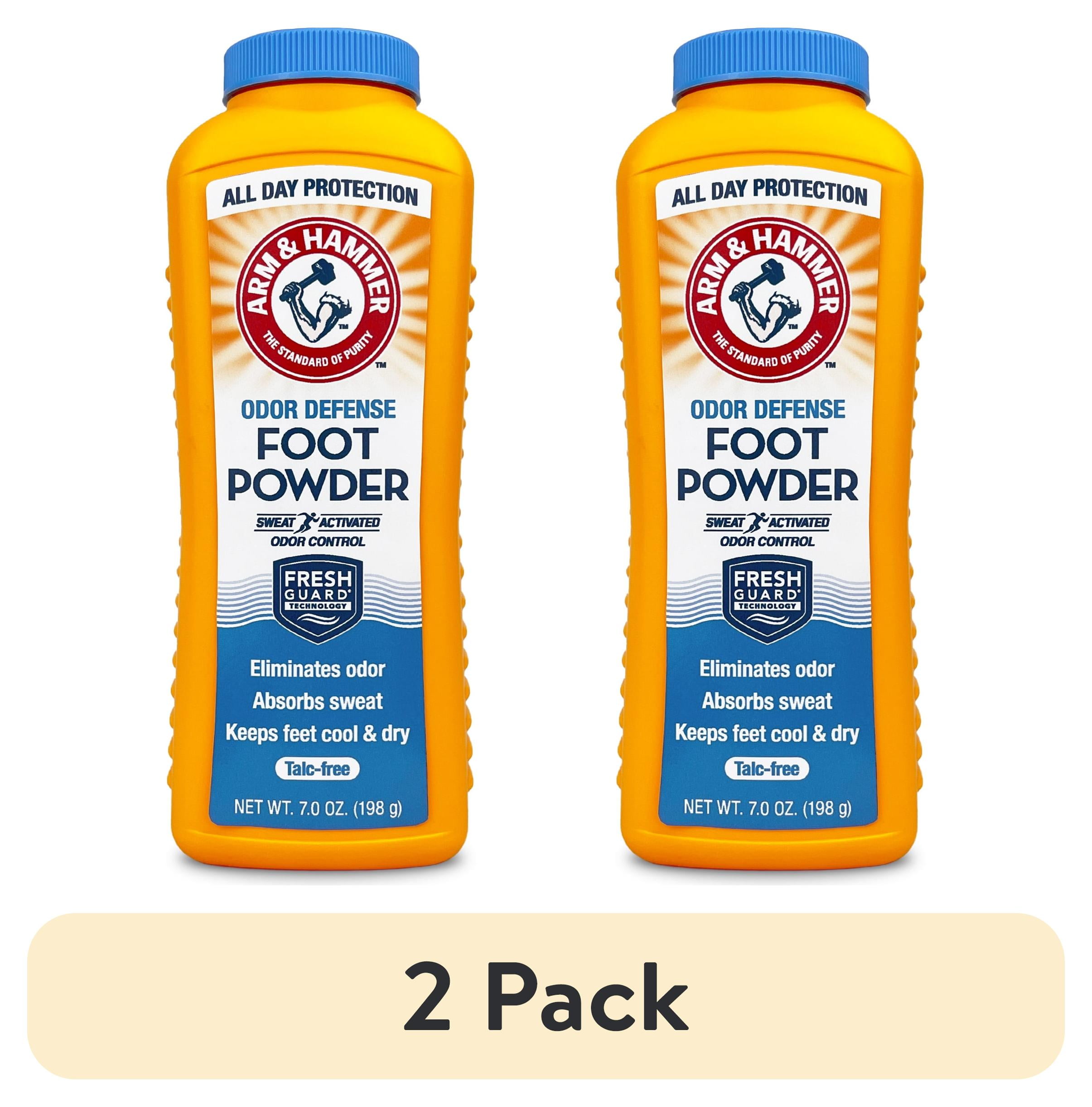 (2 pack) Arm & Hammer Fresh Scent Odor Defense Foot Powder, 7 oz ...
