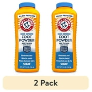 Arm & Hammer Foot Powder Odor Defense Absorbs Sweat & Moisture, 7 oz, 2 ...