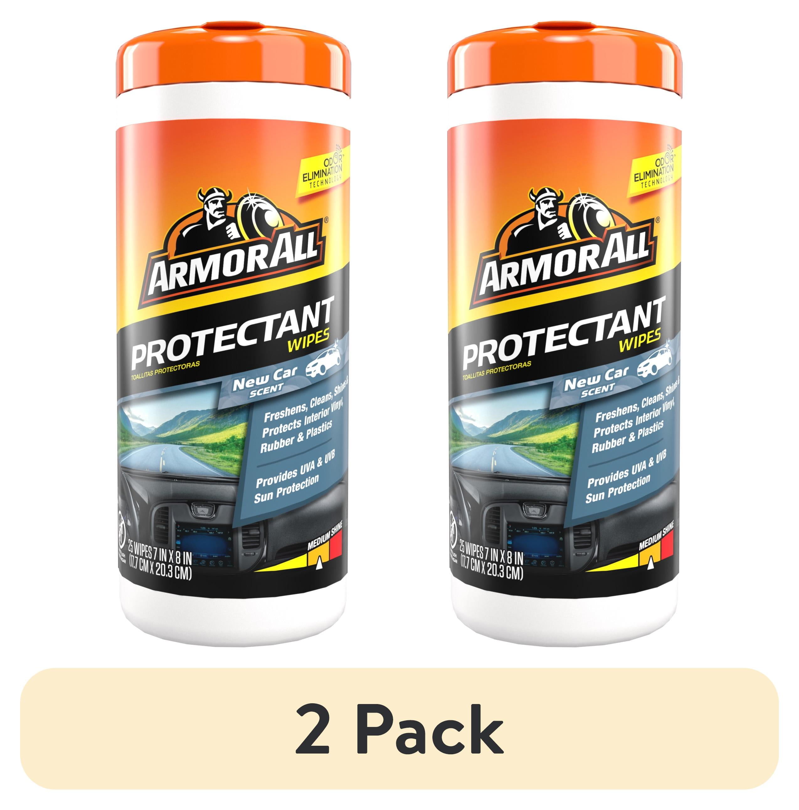 (2 pack) Armor All Car Interior Protectant Wipes in New Car Scent, 25 ...