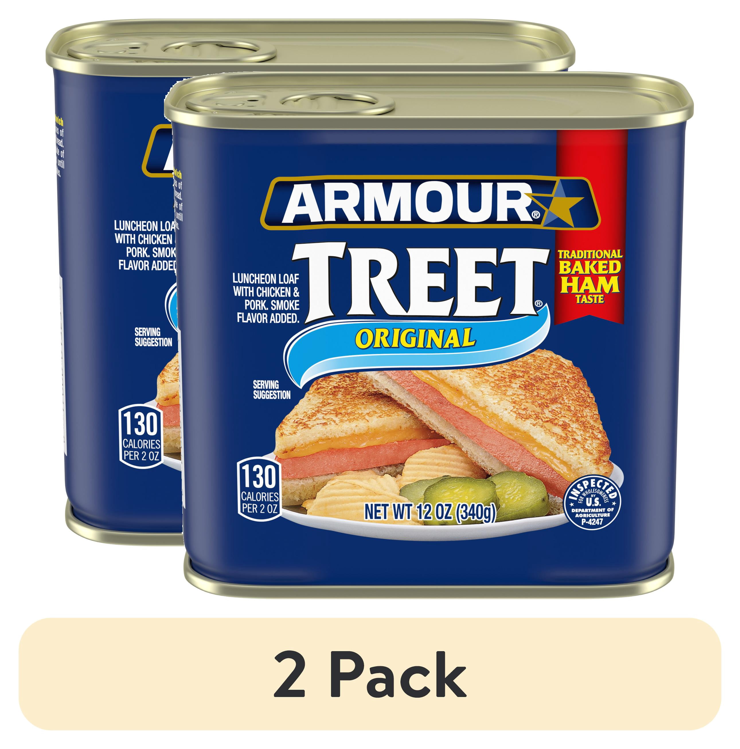 (2 pack) Armour Original Treet, 5g Protein Per Serving, 12oz Can ...