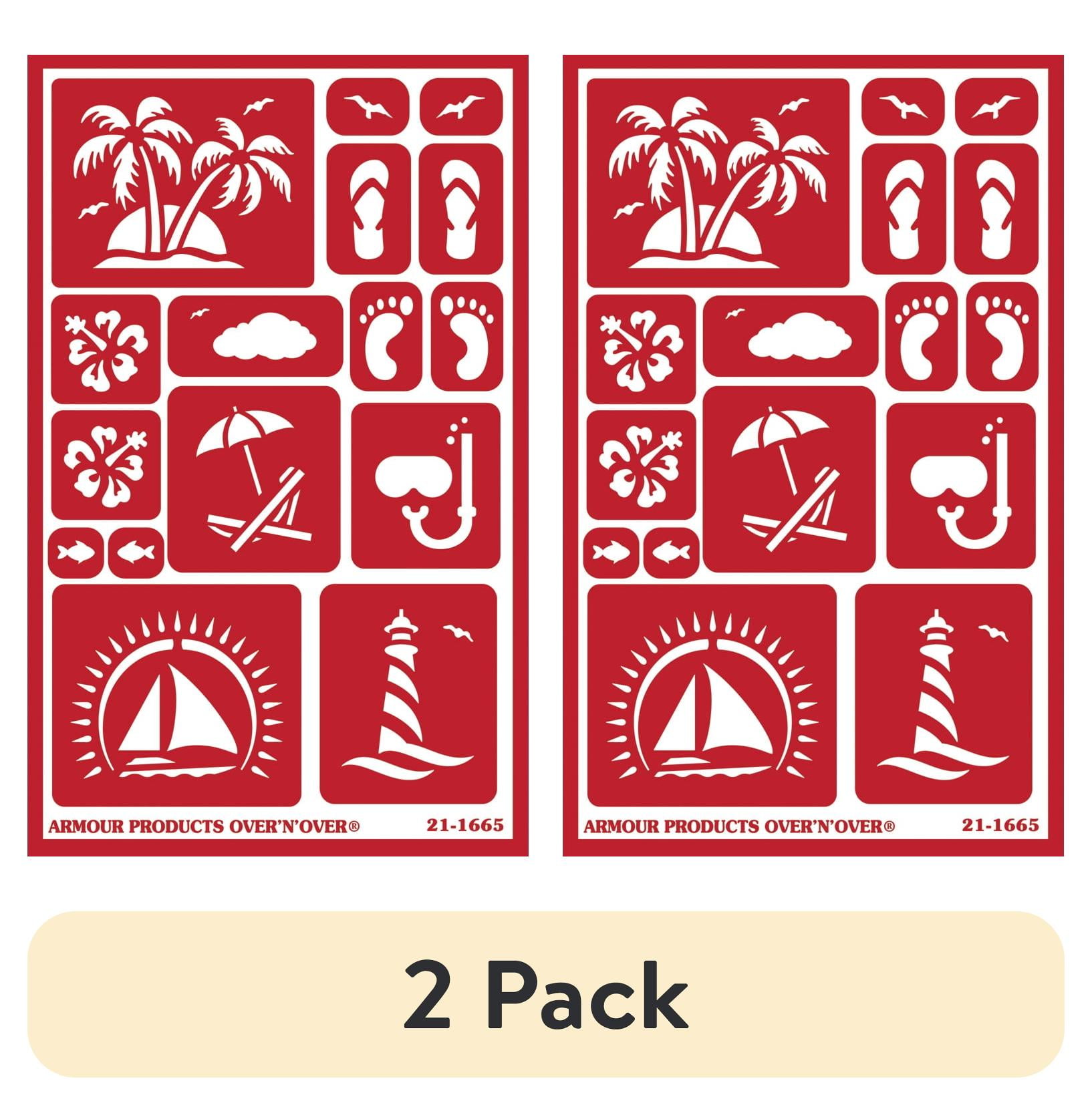 (2 pack) Armour Over N Over Stencil Paradise - Walmart.com