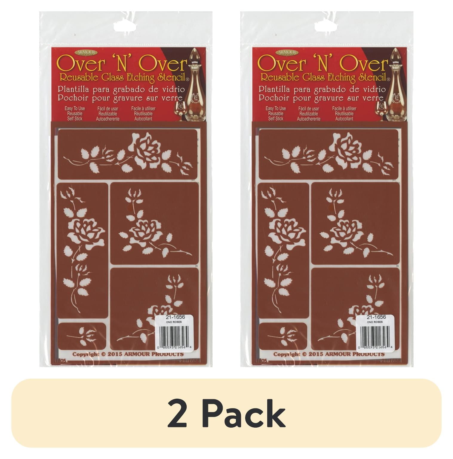 (2 pack) Armour Over N Over Stencil Roses - Walmart.com