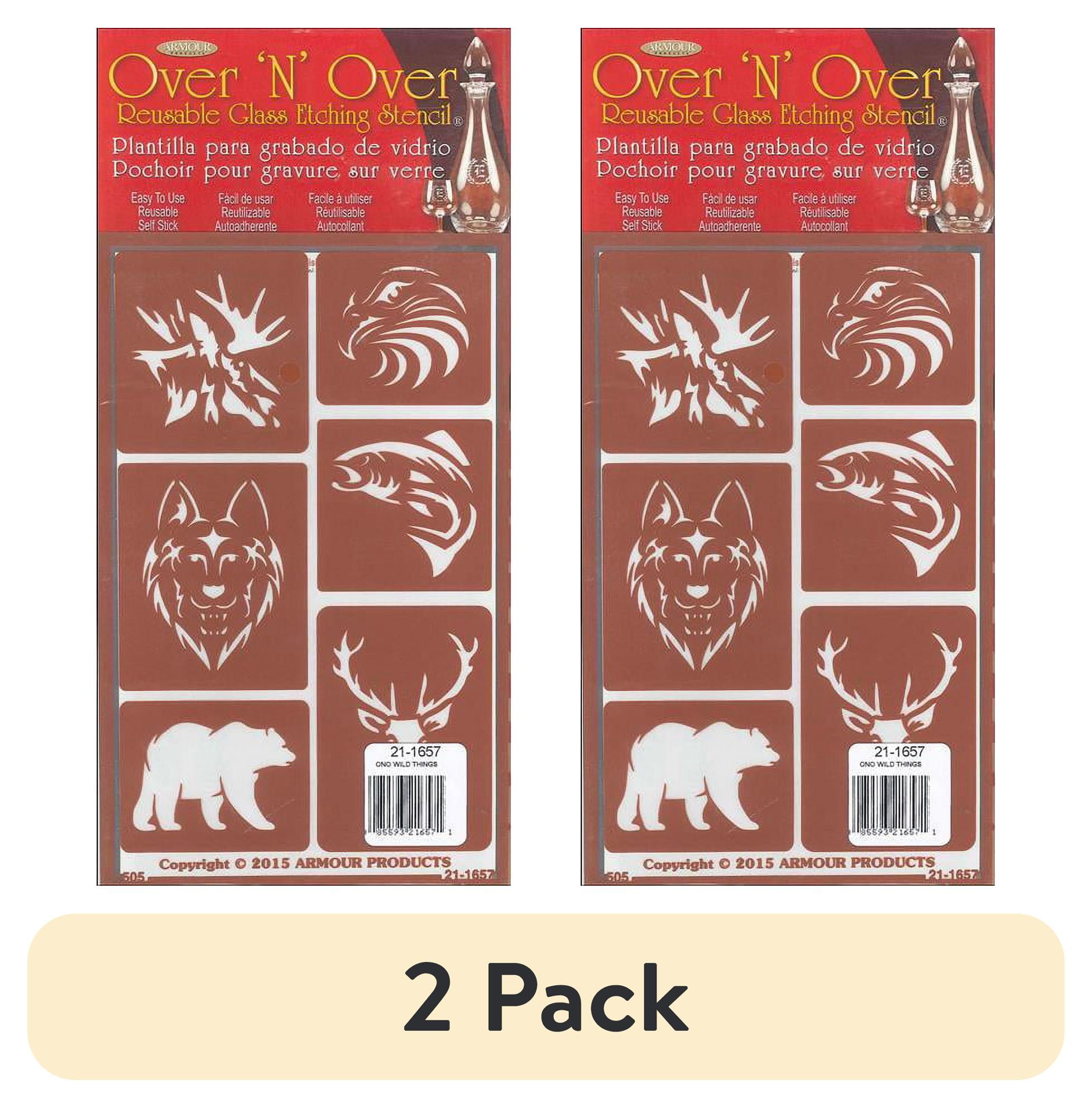 (2 pack) Armour Over N Over Stencil Wild Things - Walmart.com