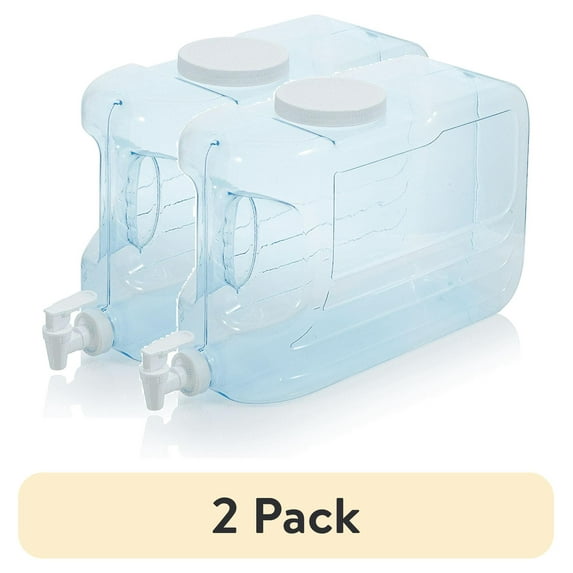 Arrow Home Products 2 Pack H2O 2.5 Gal Slimline Plastic Beverage ...