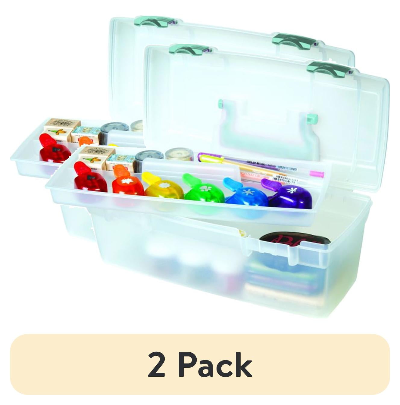 (2 pack) ArtBin Essentials Lift Out Tray Craft Storage Box with Handle ...