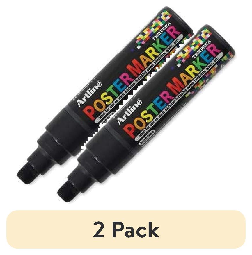 (2 pack) Artline Poster Marker EPP-6-6.0mm Bullet - Black - Walmart.com