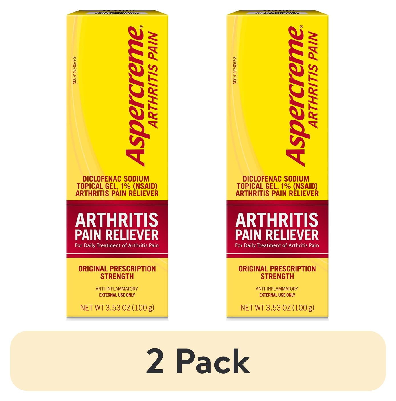 (2 pack) Aspercreme Arthritis Pain Relief Gel with Diclofenac Sodium ...