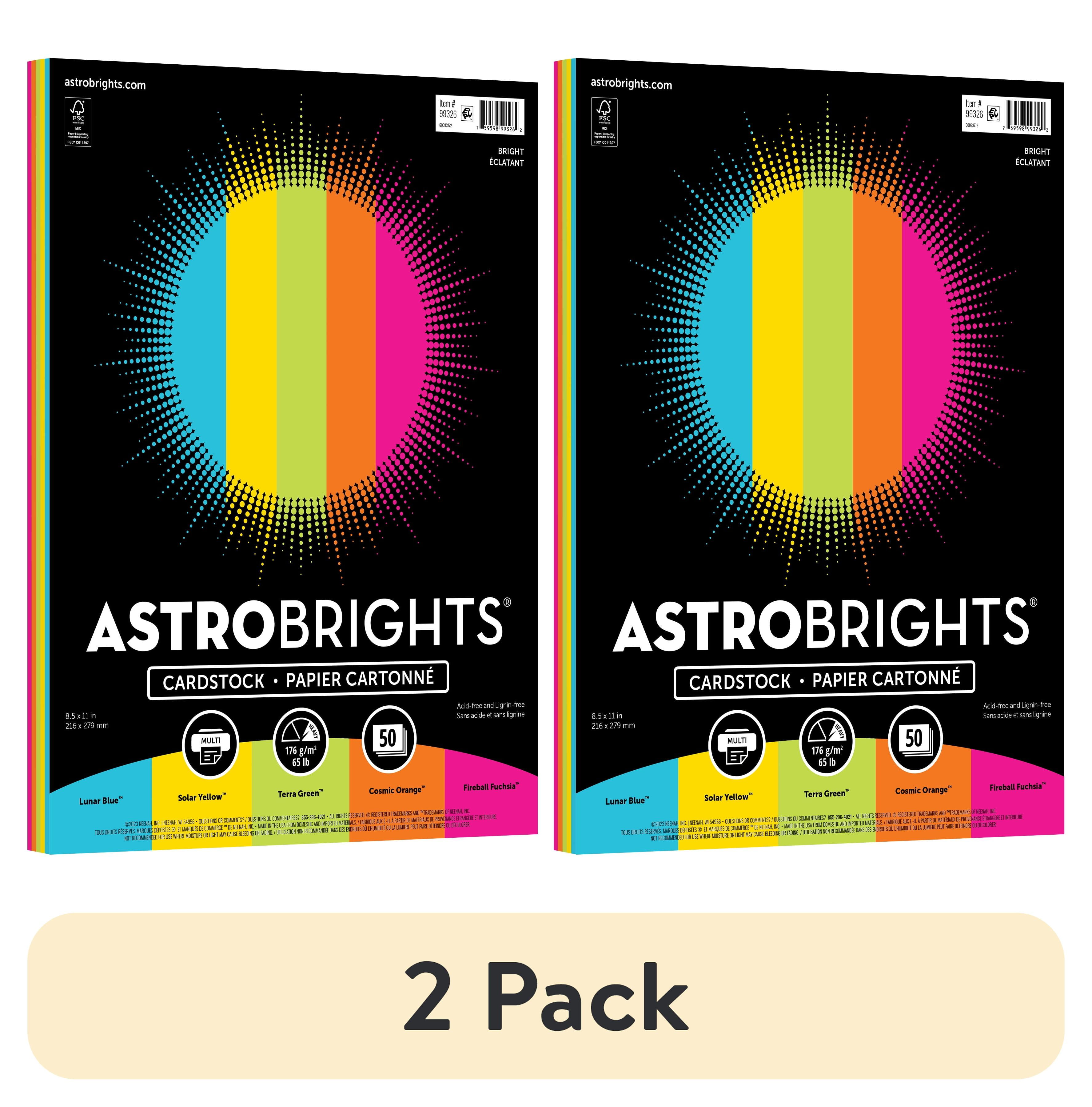 (2 pack) Astrobrights Colored Cardstock, 8.5" x 11", 65 lb./176 Gsm ...